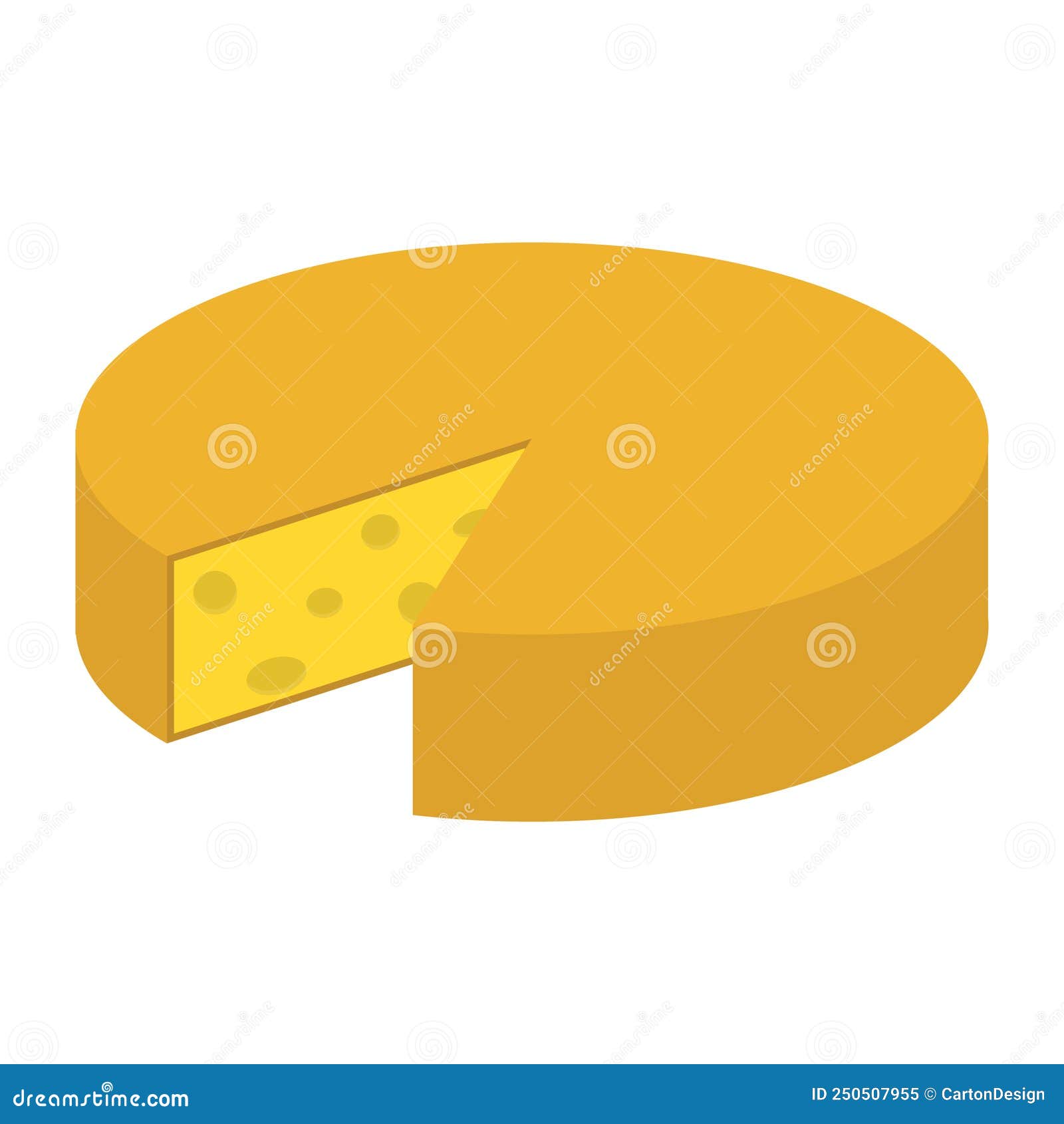 Vector cheese with holes stock vector. Illustration of italian - 250507955