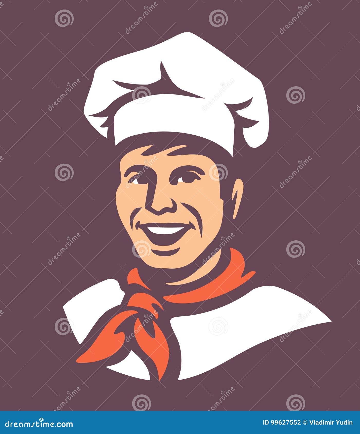 Vector Chef Cook Serving Food Realistic Cartoon Character Design ...