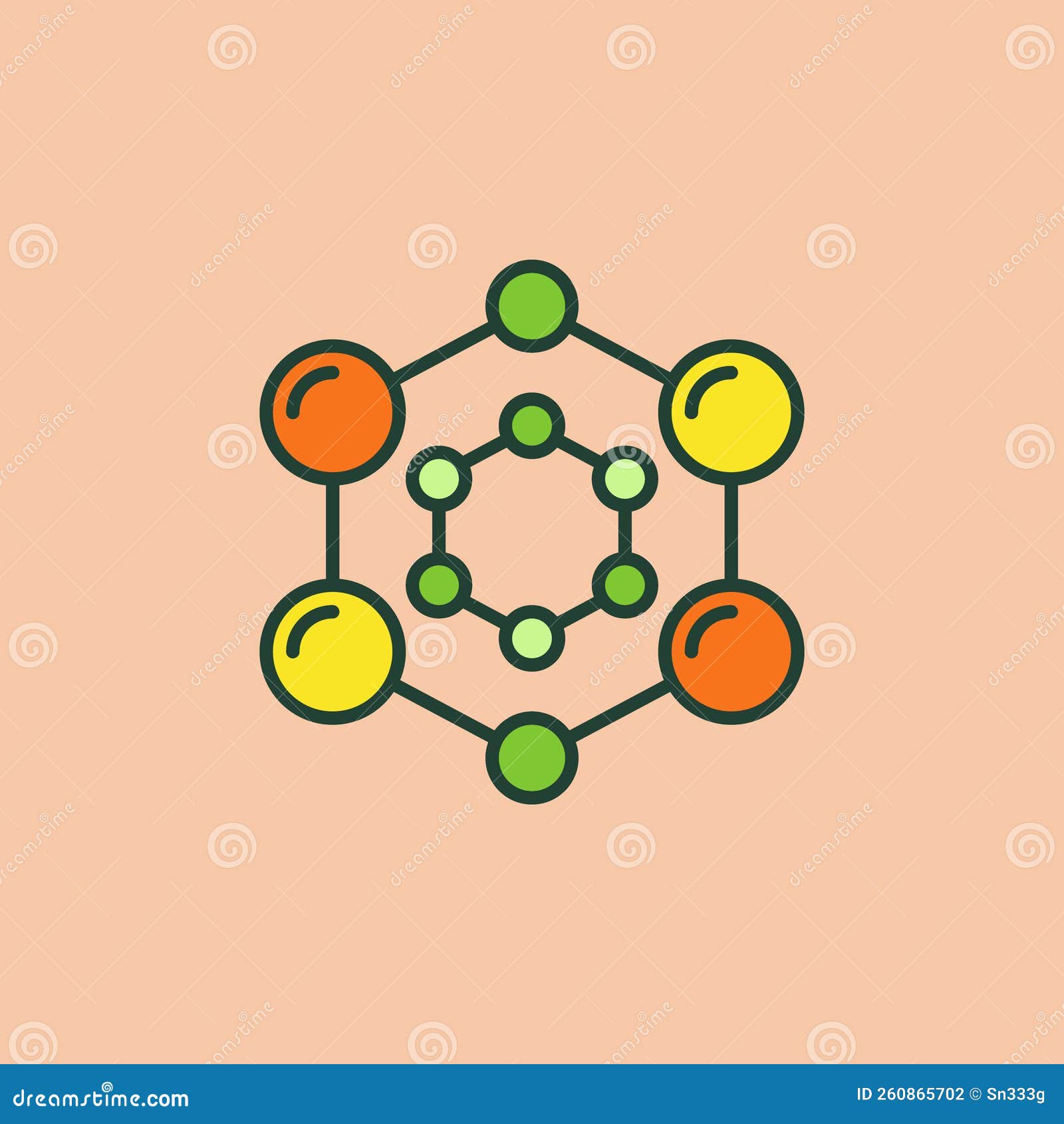 Vector Chemical Molecule Formula Abstract Colored Icon Stock Vector ...