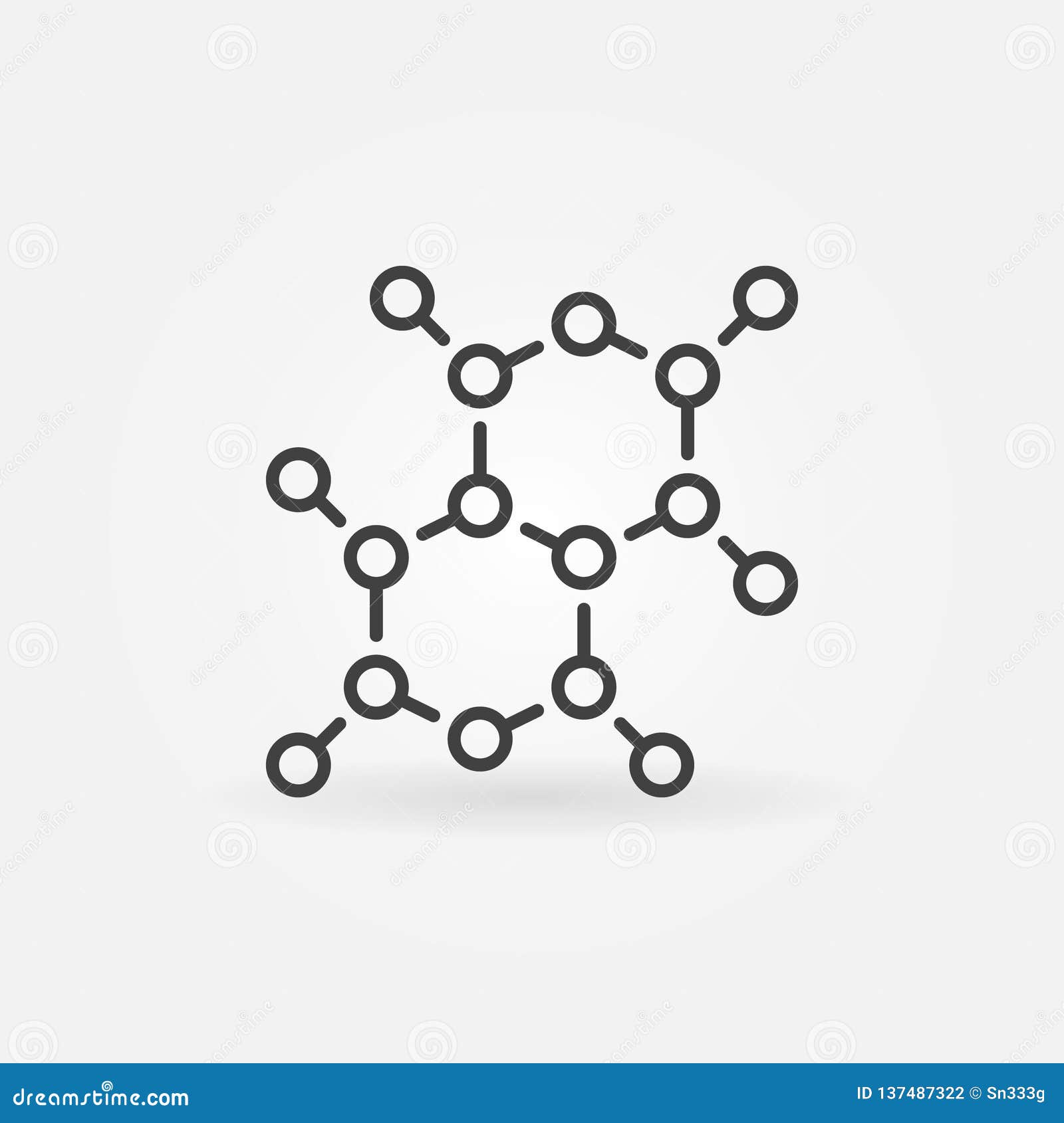 Vector Chemical Structure Concept Icon or Design Element Stock Vector ...