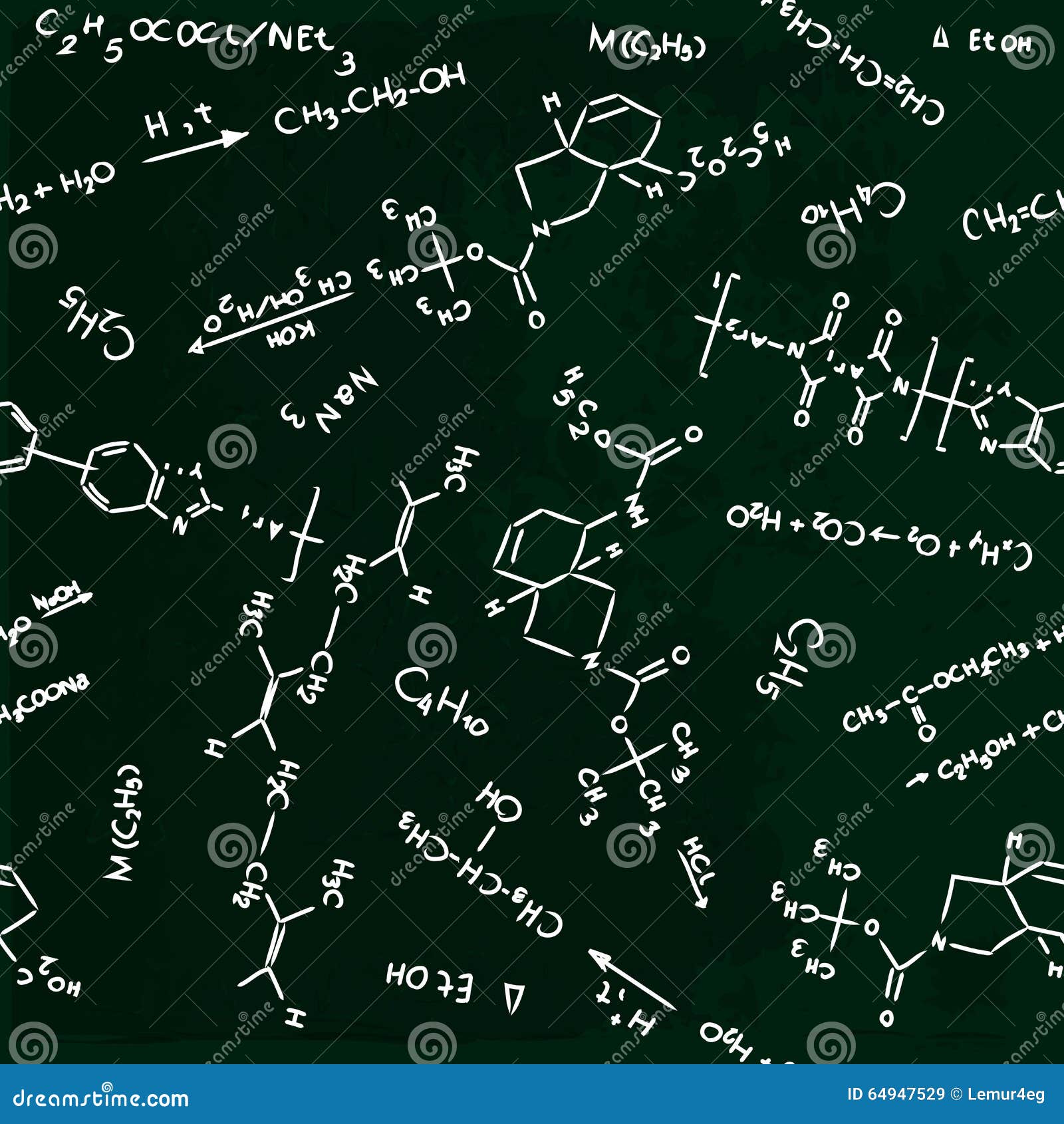 Vector chemistry pattern stock vector. Illustration of drawing - 64947529