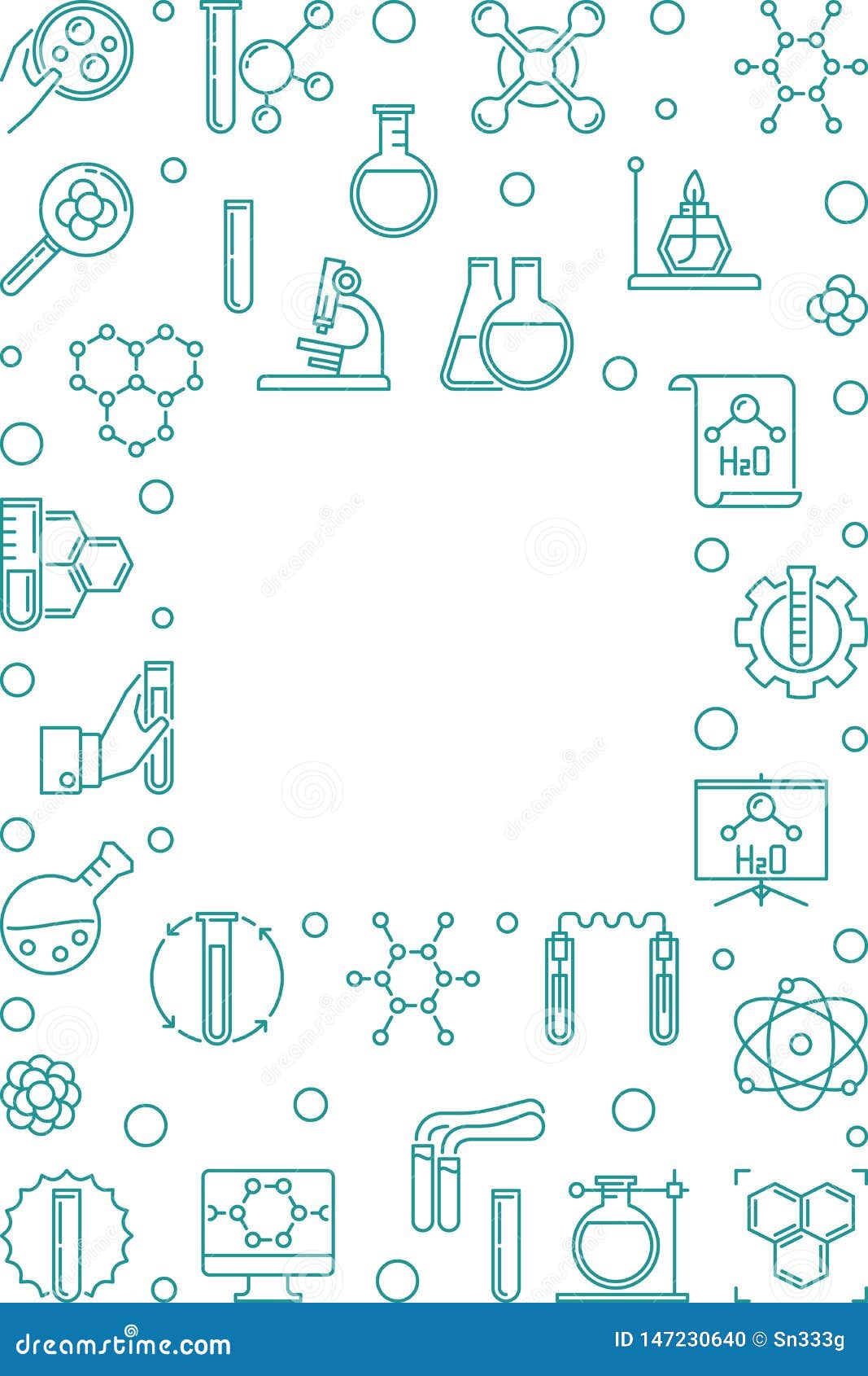 Chemistry Vertical Vector Linear Colorful Concept Banner ...