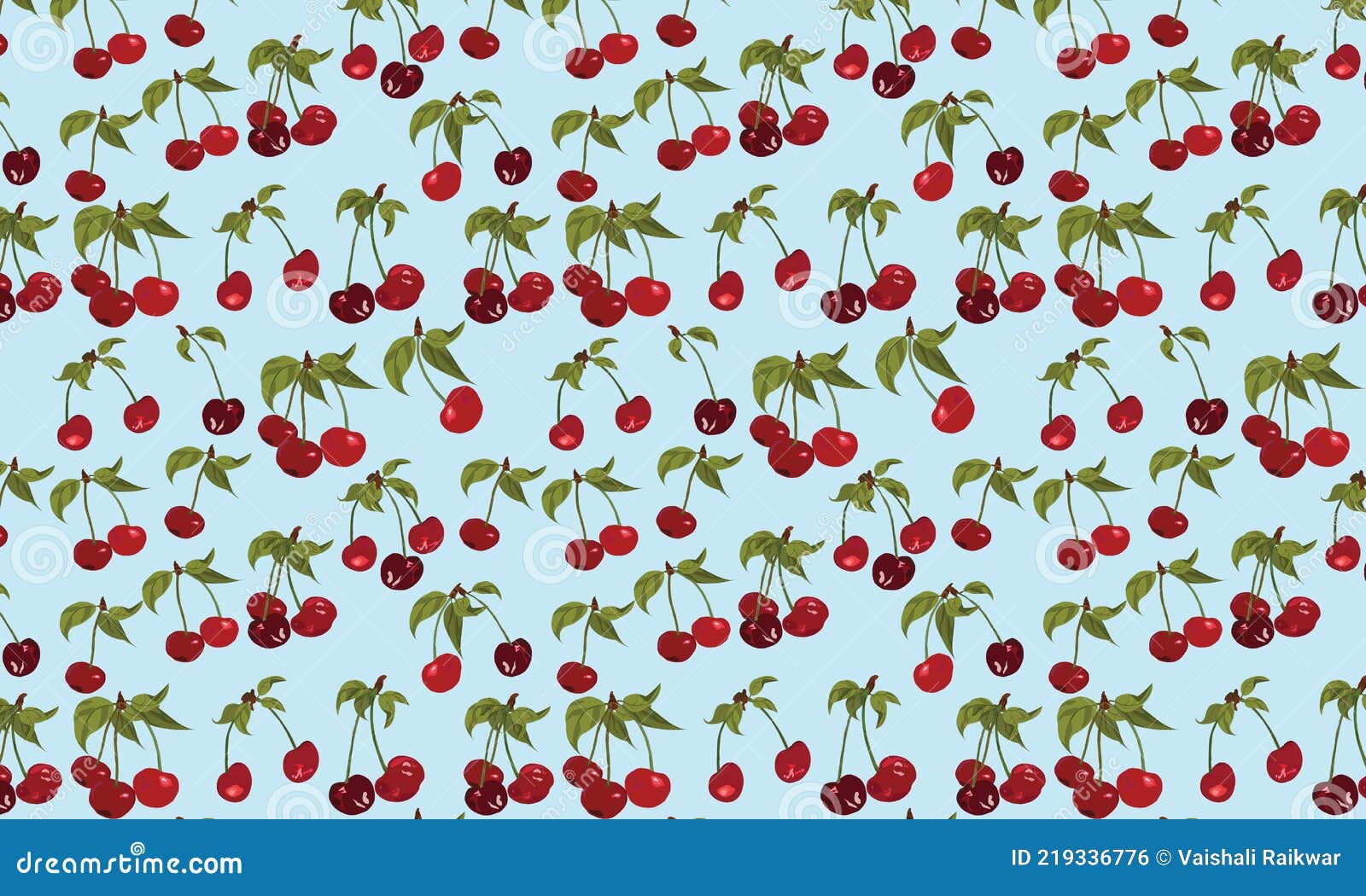 Vector Cherry Seamless Texture Pattern Stock Vector - Illustration of ...