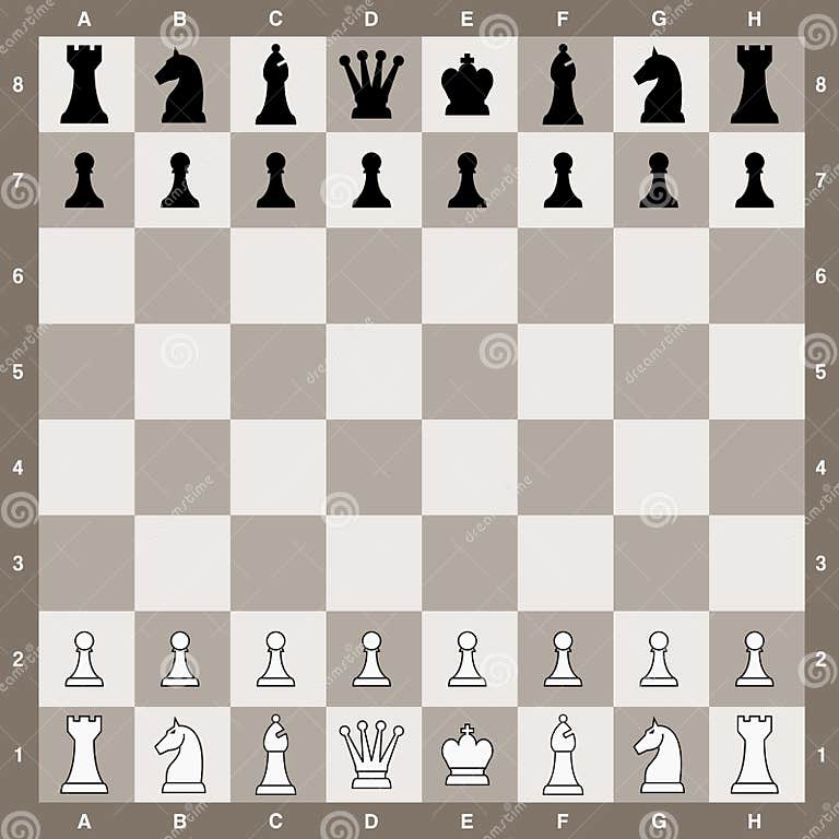 Vector Chess Board Start Positions Stock Vector - Illustration of chess ...