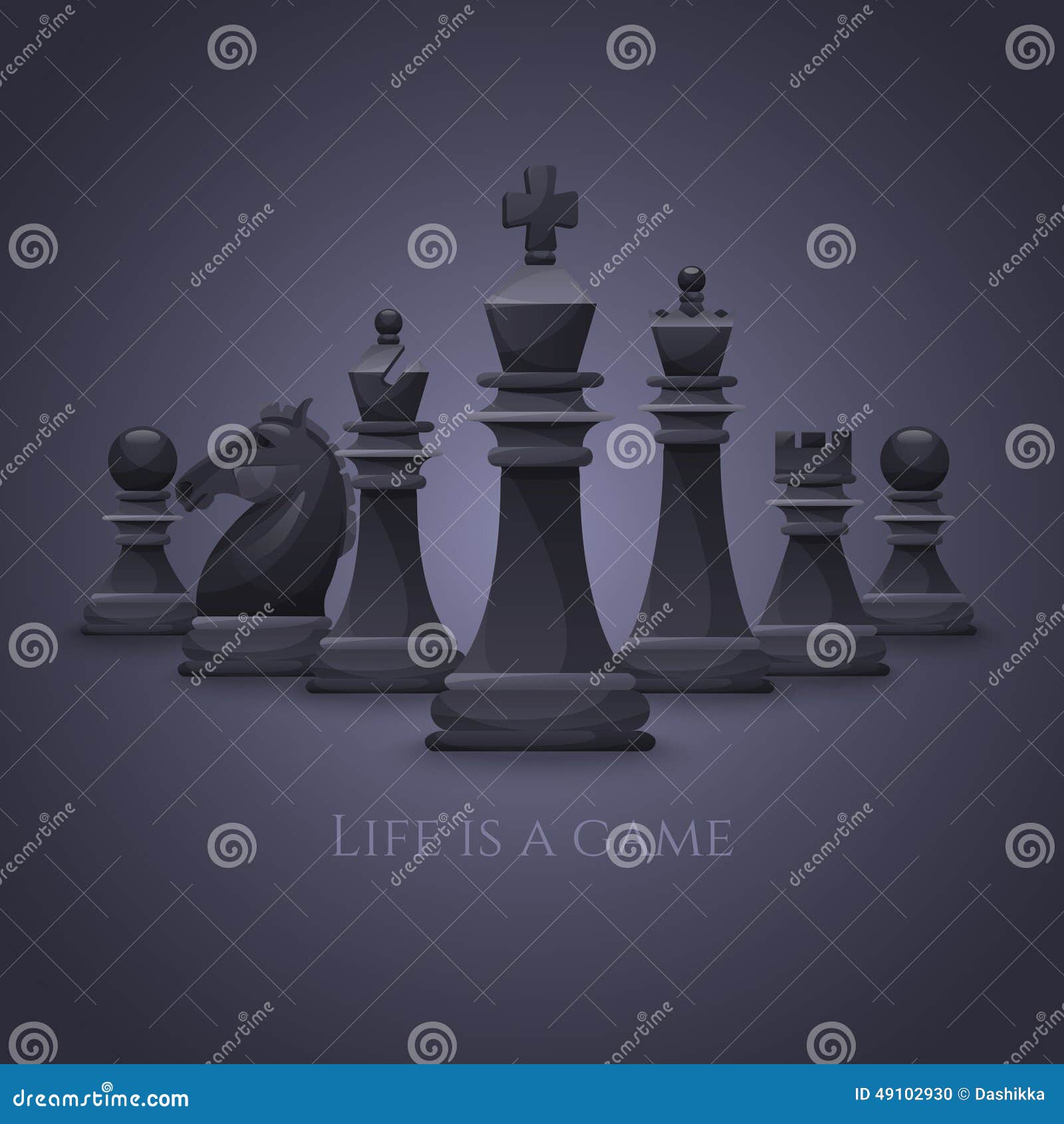 Vector Chess Pawn With Crown And Defeated King | CartoonDealer.com ...