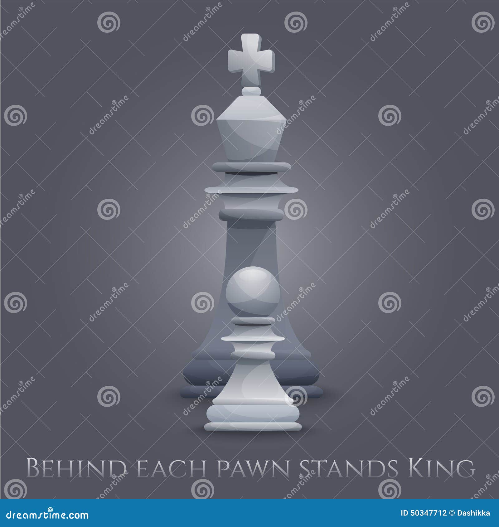 Vector Chess Pawn With Crown And Defeated King | CartoonDealer.com ...