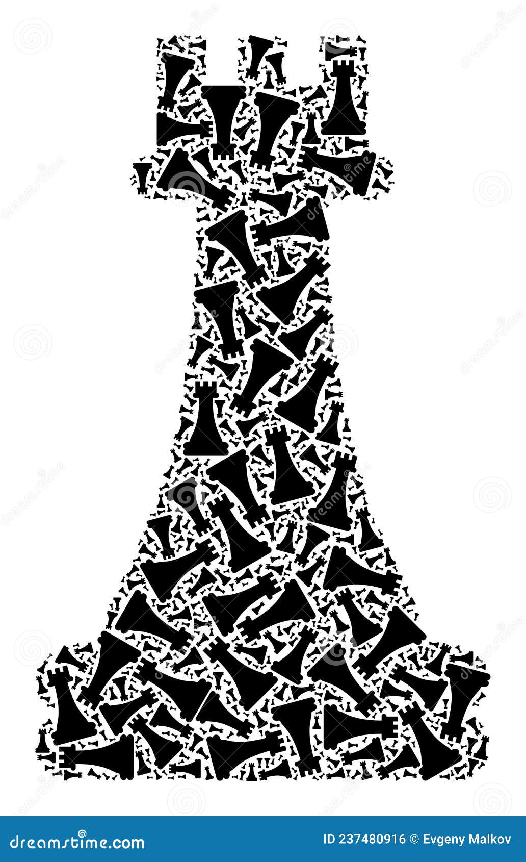 Chess King Recursion Icon Collage of Self Items Stock Vector - Illustration of king, chess ...