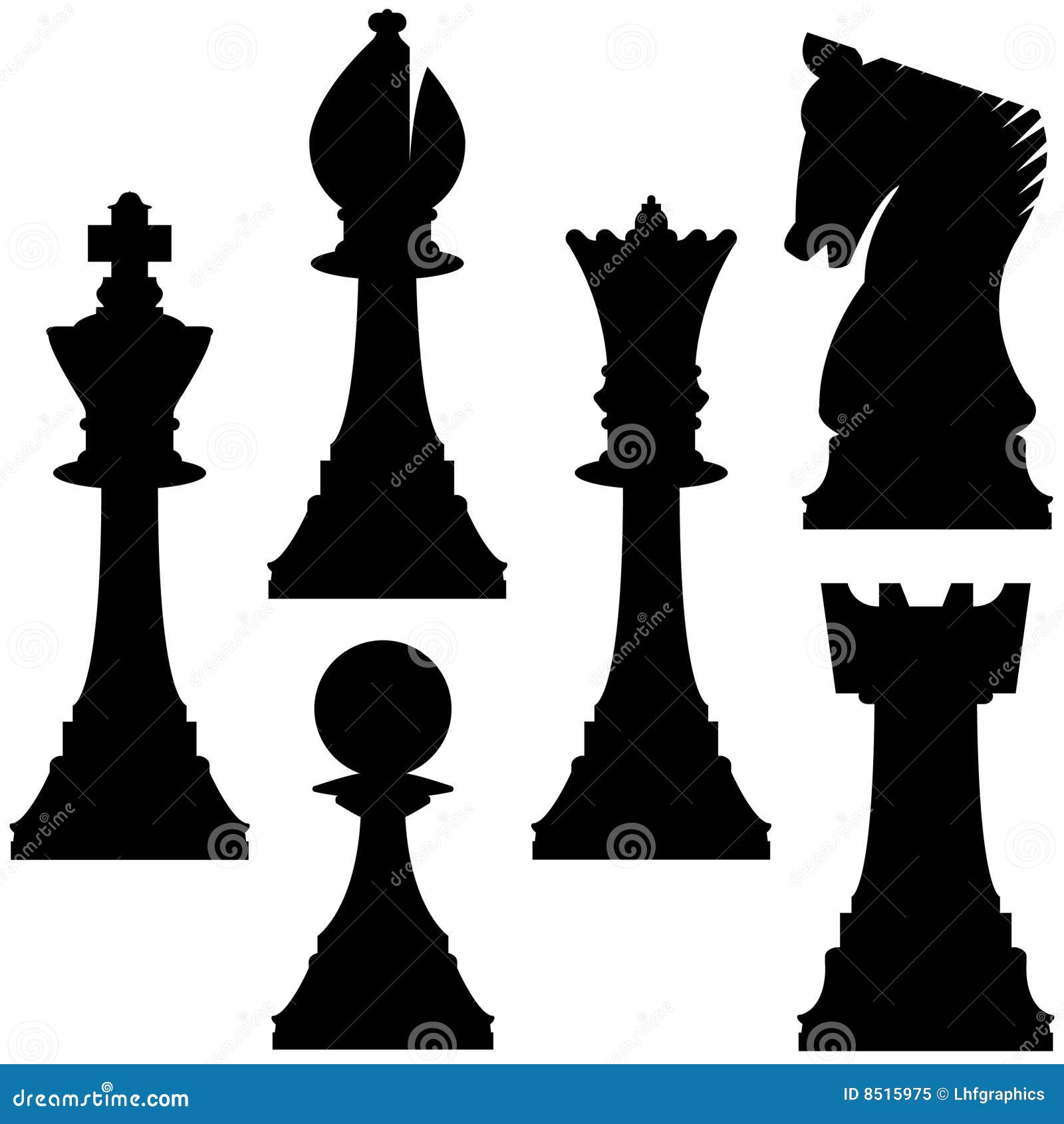 Vector Chess Set stock vector. Illustration of checkmate - 8515975