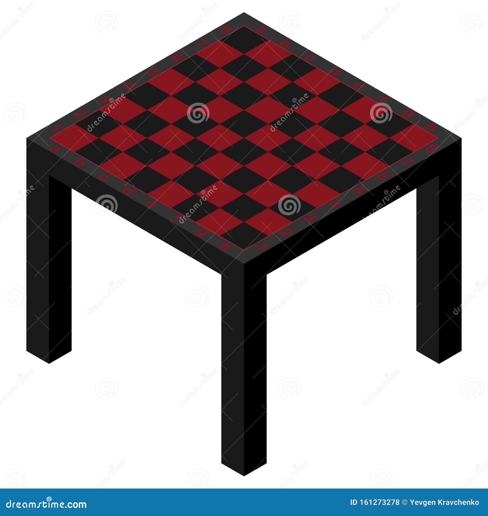 Vector of a Chessboard. Table in the Form of a Chessboard Stock ...