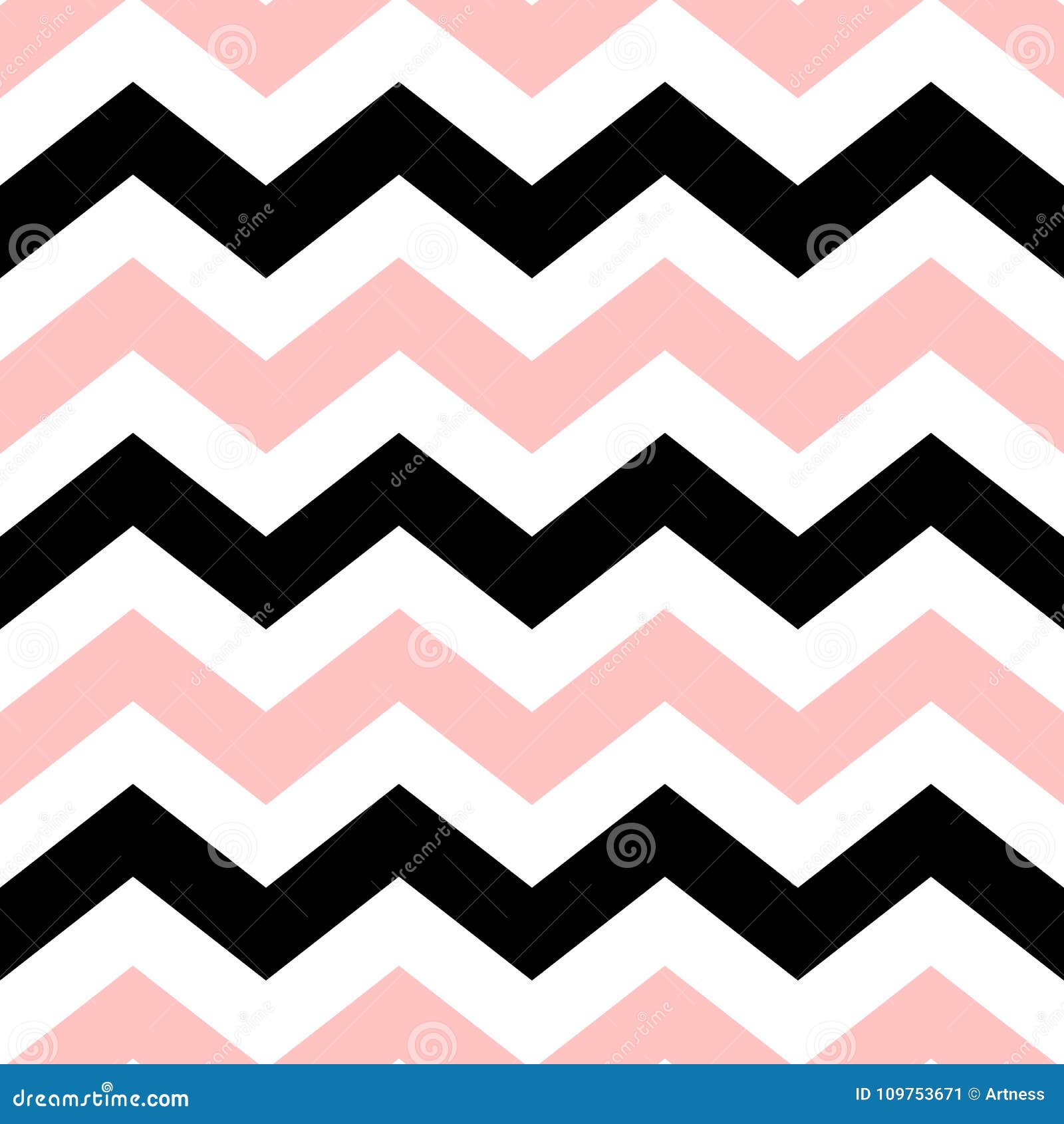 Vector Chevron Seamless Pattern with Black and Pink Strips Stock Vector - Illustration of curve ...