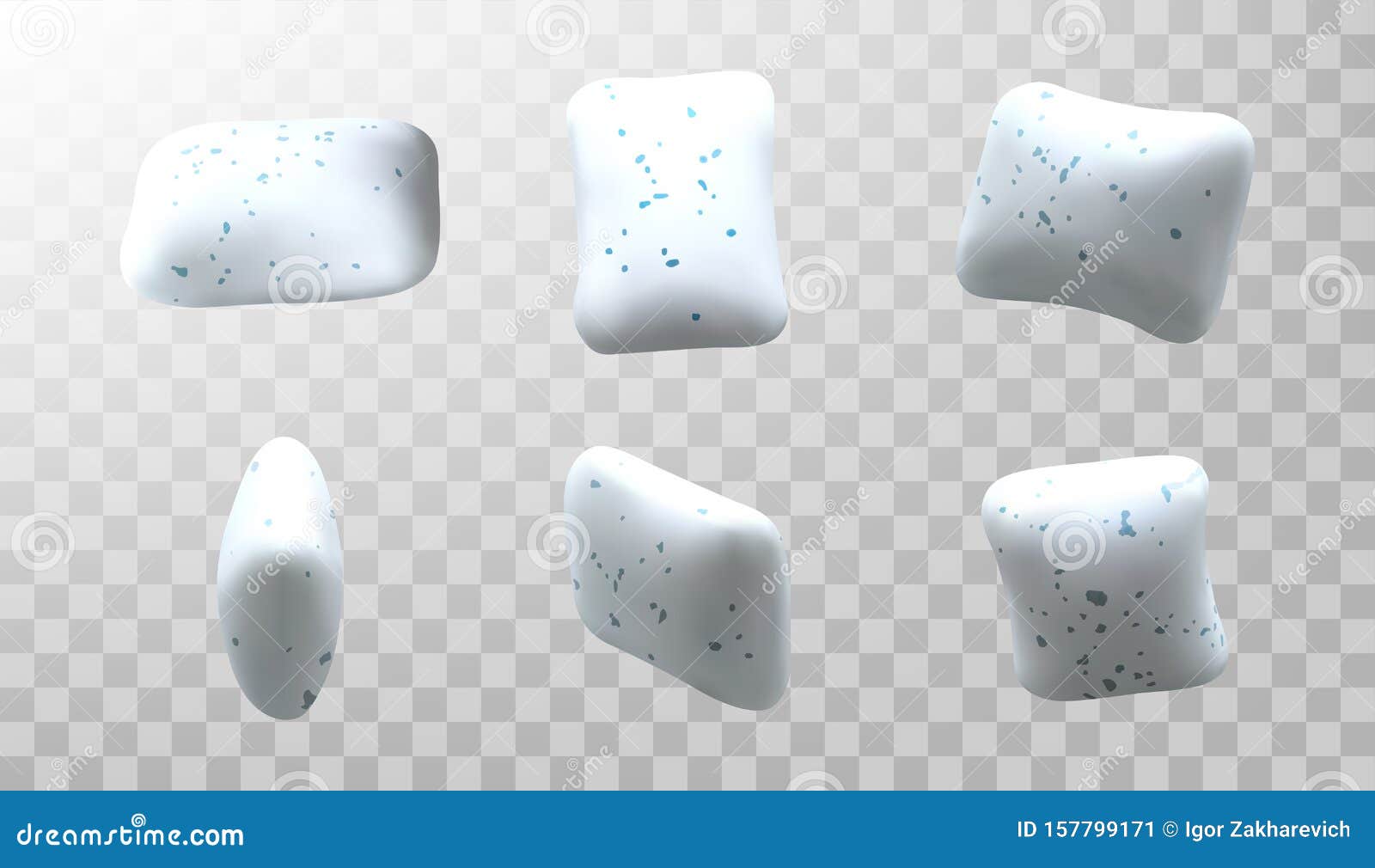 Vector Chewing Gum Set Isolated on Transparent Background Stock ...