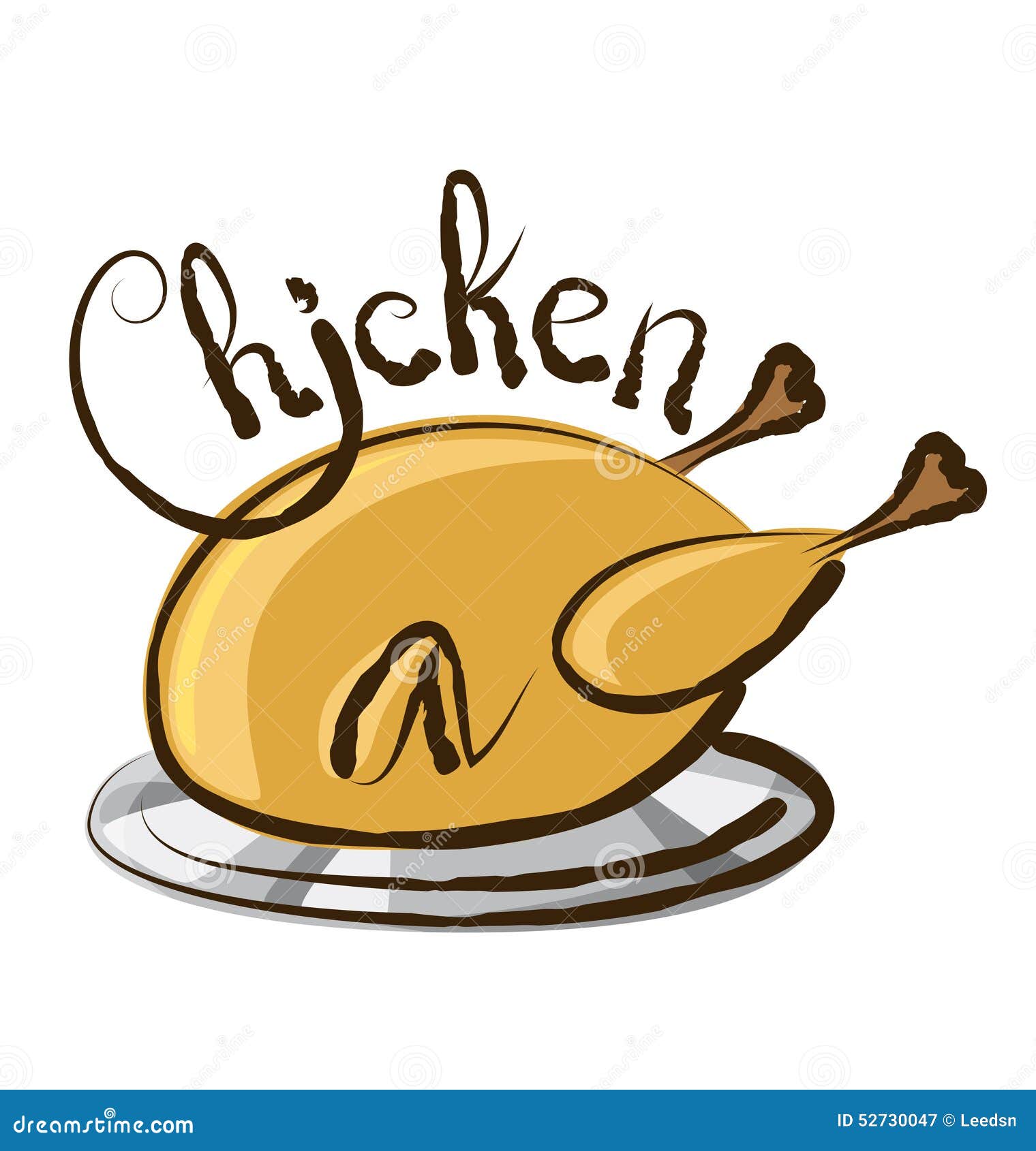 Vector Of Chicken On The Body Is A Barcode. Farm Animals. Chicken ...