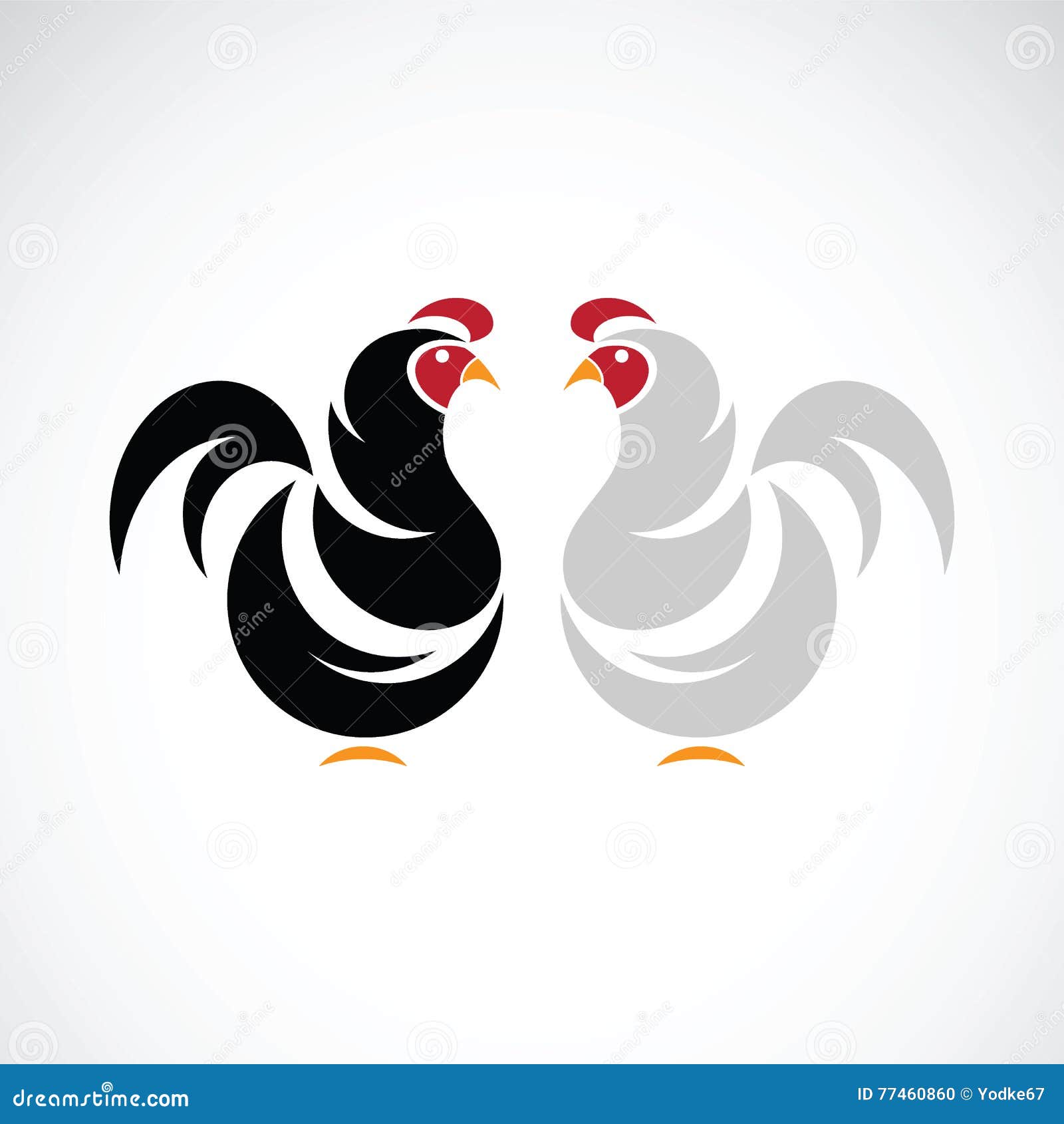 Vector of a Chicken Design. Stock Vector - Illustration of cockerel ...