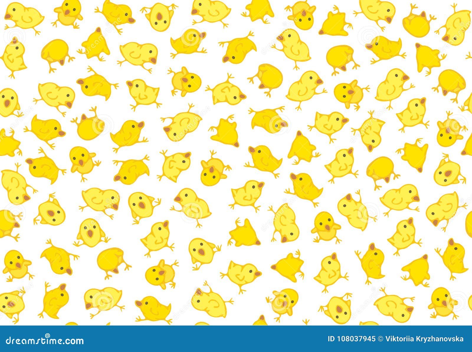 Vector Chickens Seamless Pattern. Stock Vector - Illustration of ...