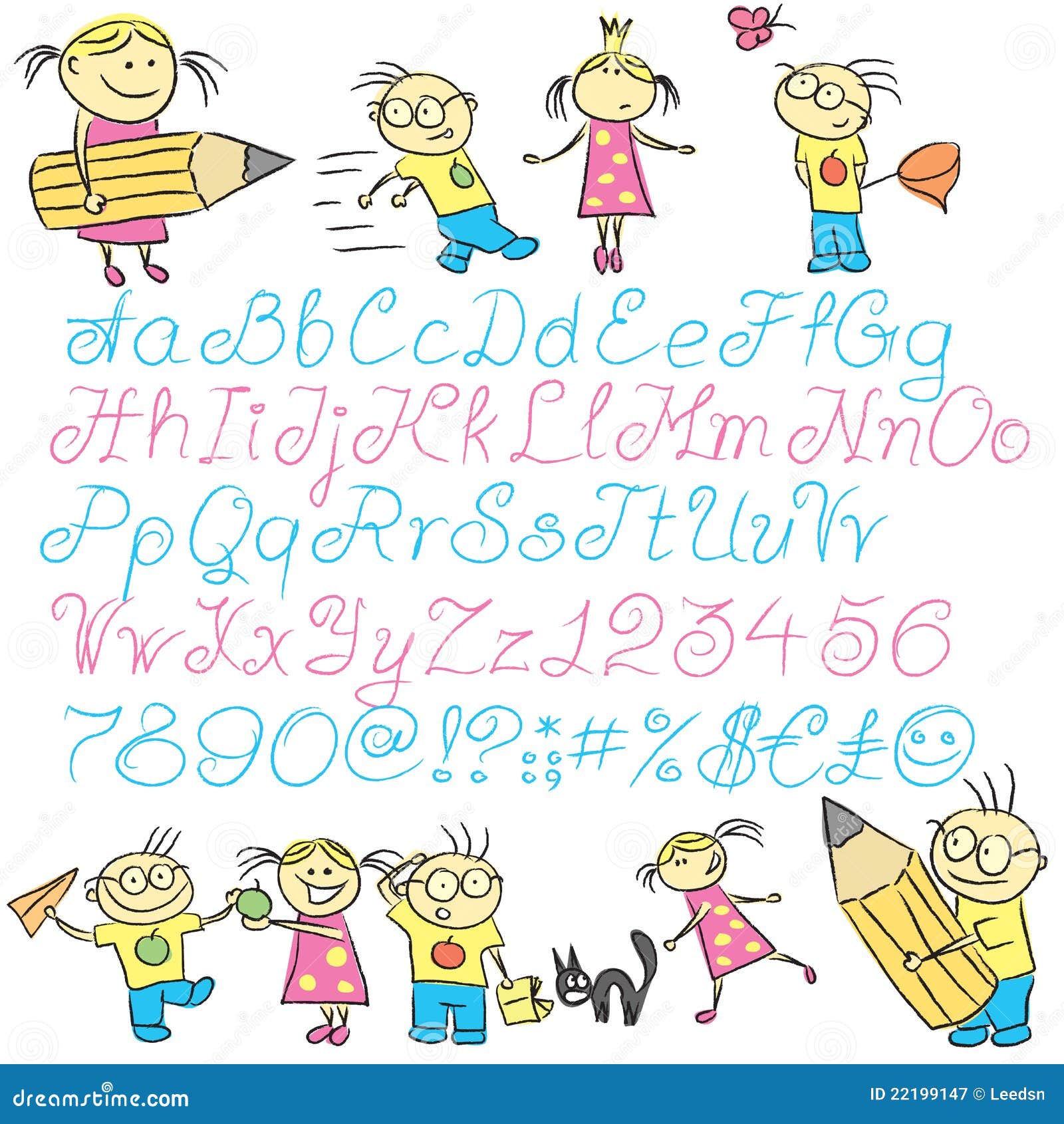 Vector children letters stock vector. Illustration of cartoon - 22199147