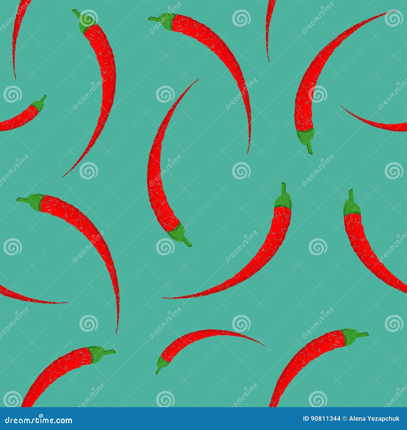 Vector chili pattern. stock vector. Illustration of food - 90811344