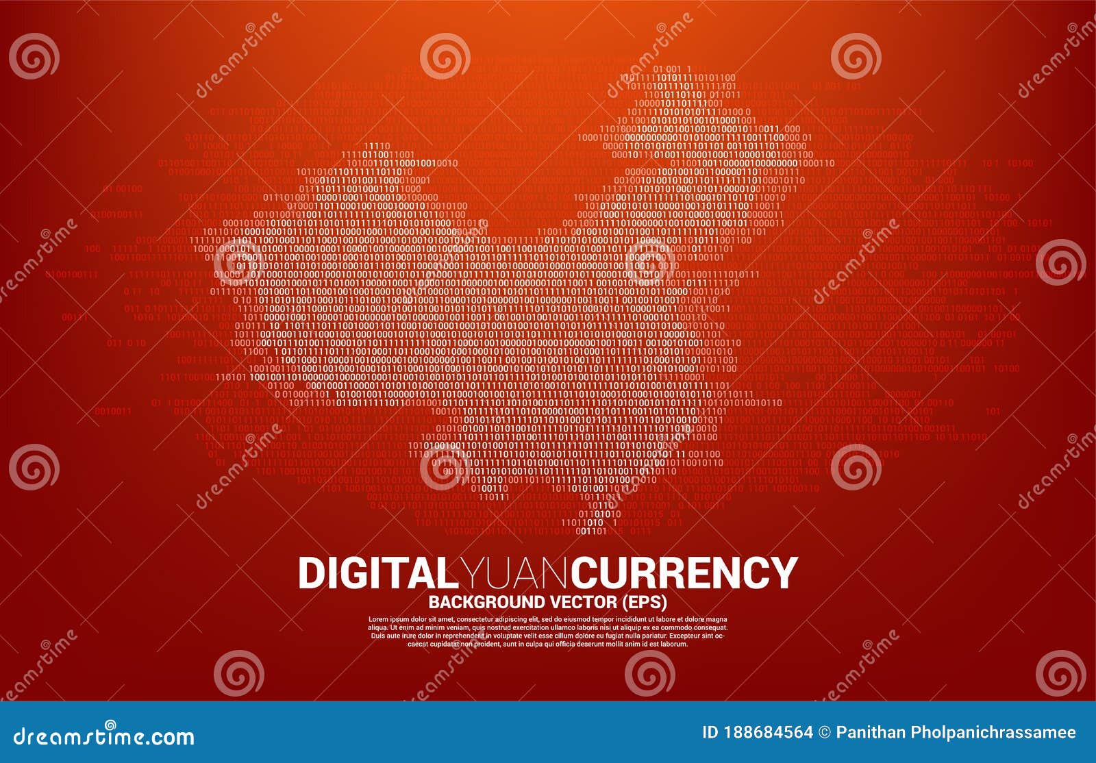 Vector China Map from Binary Zero and One Code. Stock Vector ...