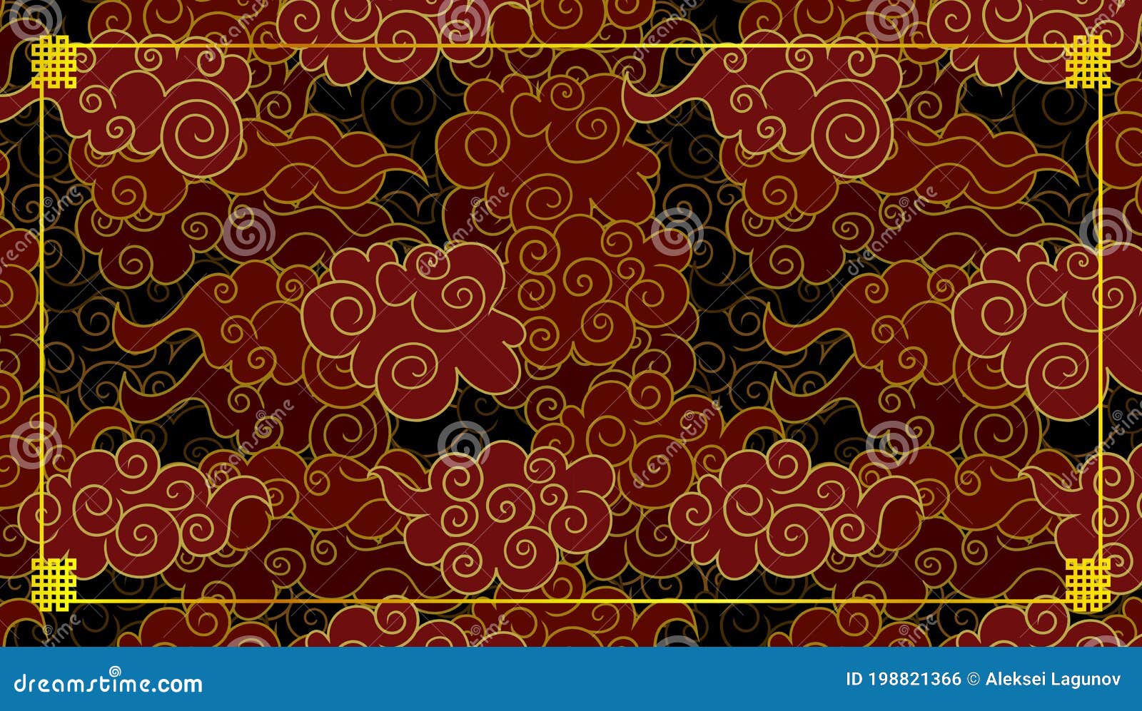 Vector Chinese Background Template, Oriental Golden Blank Frame ...