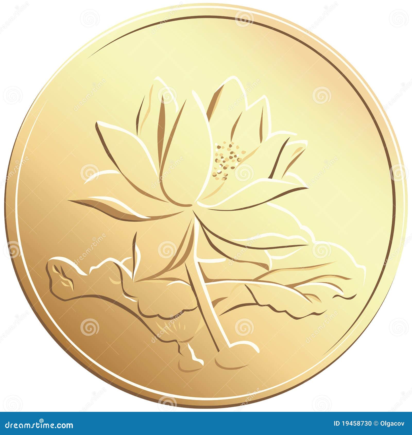 Vector Chinese coin stock vector. Illustration of china - 19458730