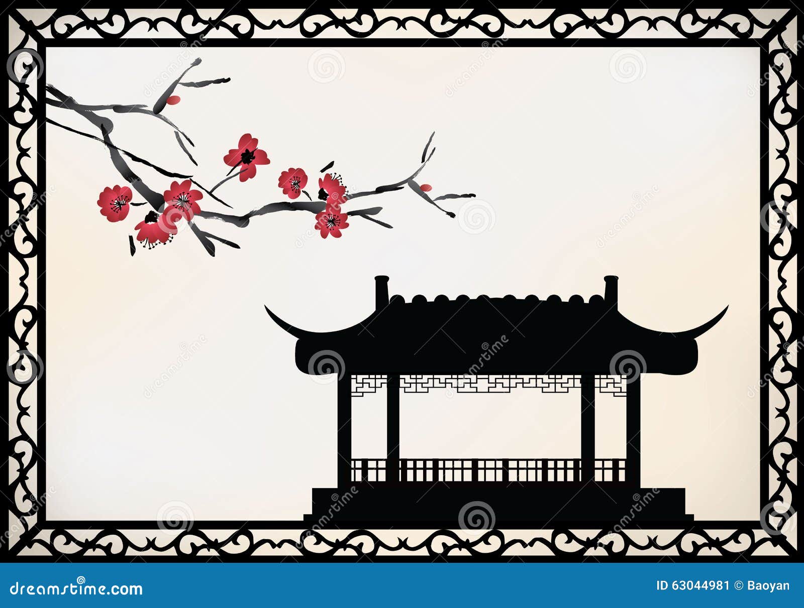 Vector chinese theme stock vector. Illustration of abstract - 63044981