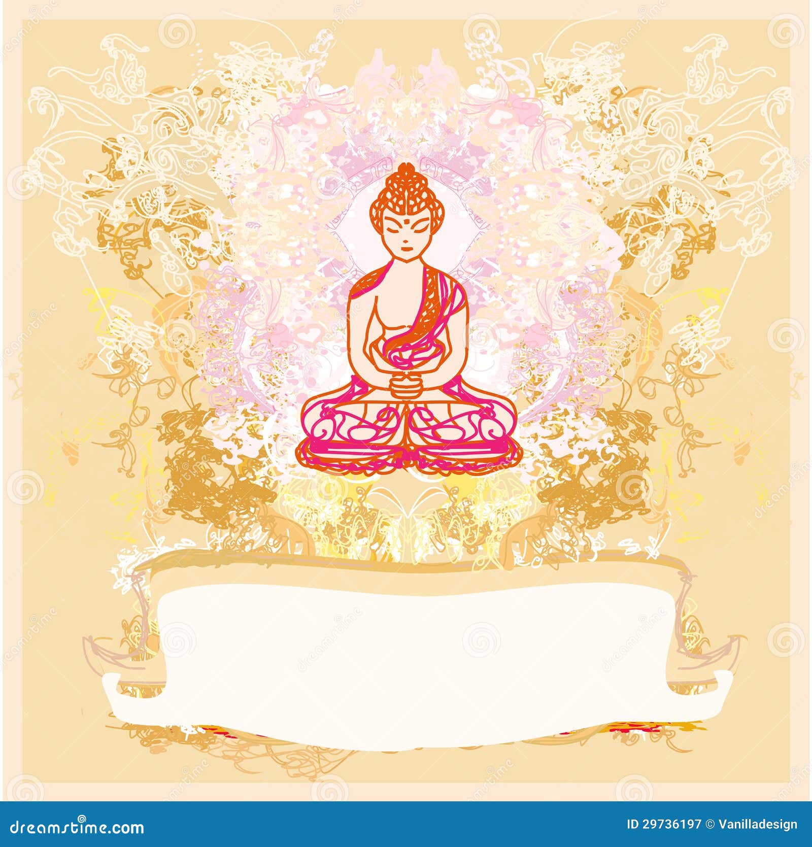Buddhism Pattern Vector Illustration | CartoonDealer.com #9186582