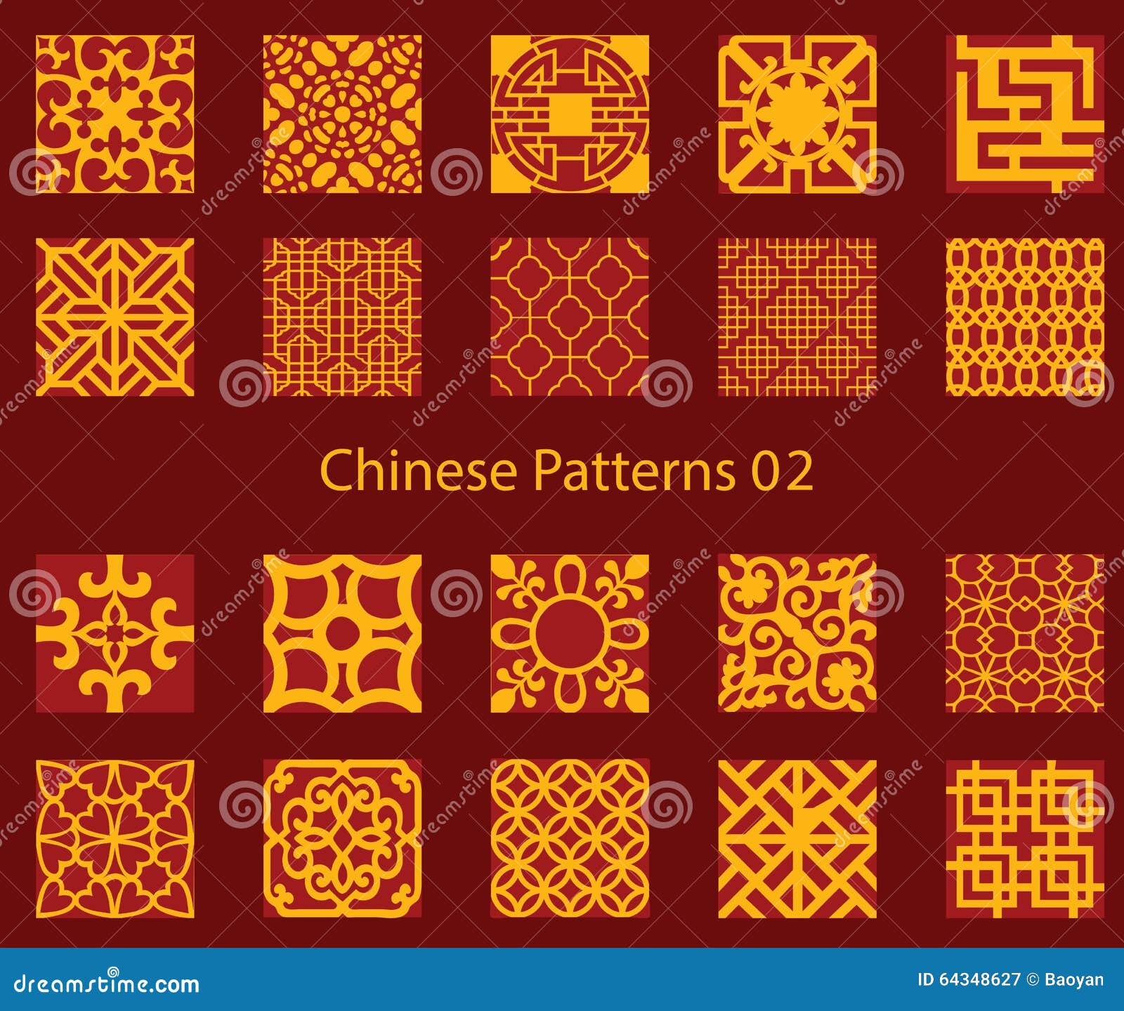 Vector Chinese Traditional Pattern Collection Stock Vector ...