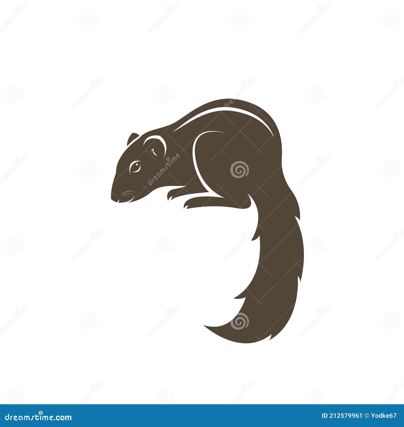 Vector Chipmunk Silhouette View Side For Retro Logos, Emblems, Badges ...