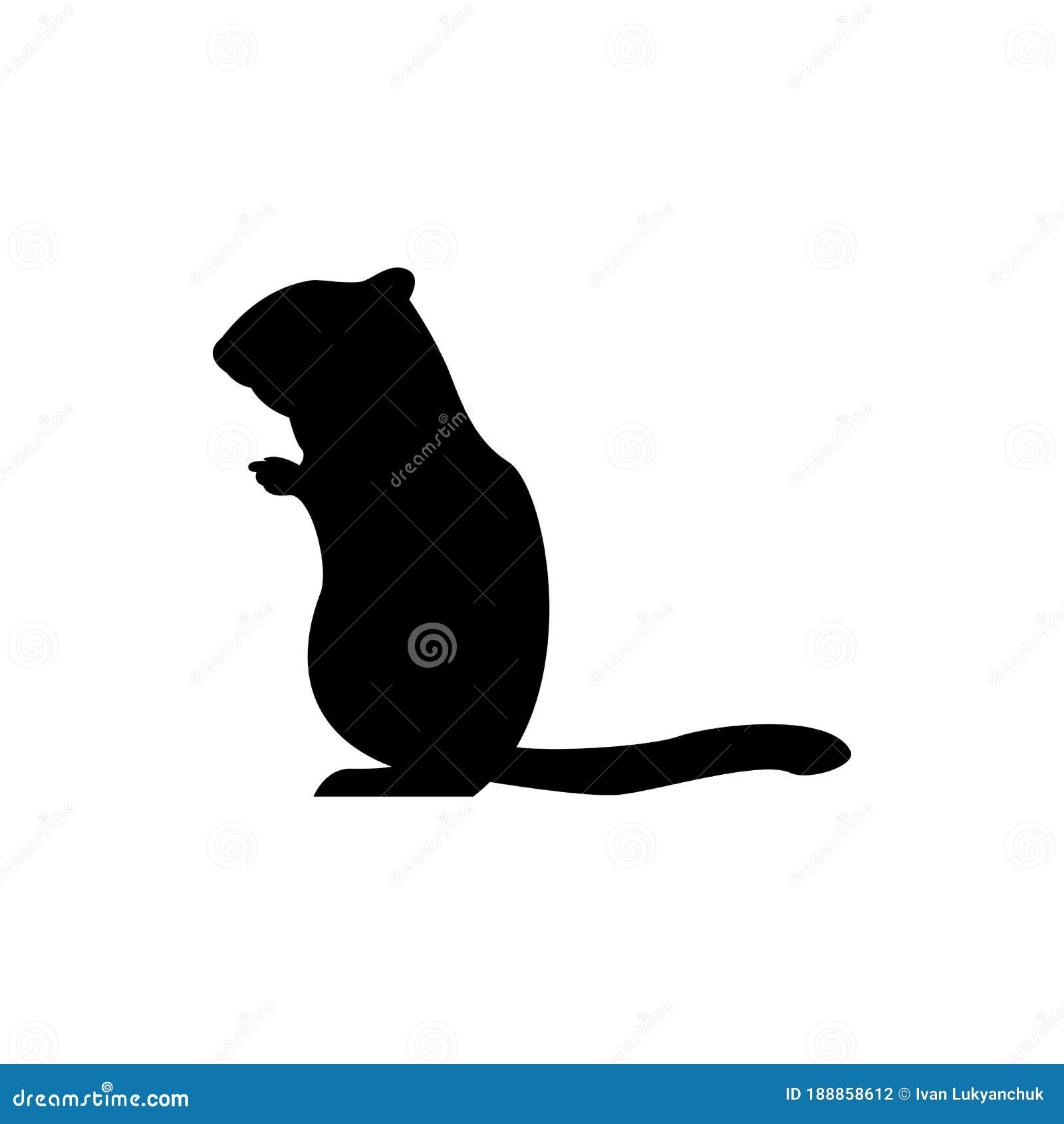 Vector Chipmunk Silhouette View Side for Retro Logos, Emblems, Badges ...