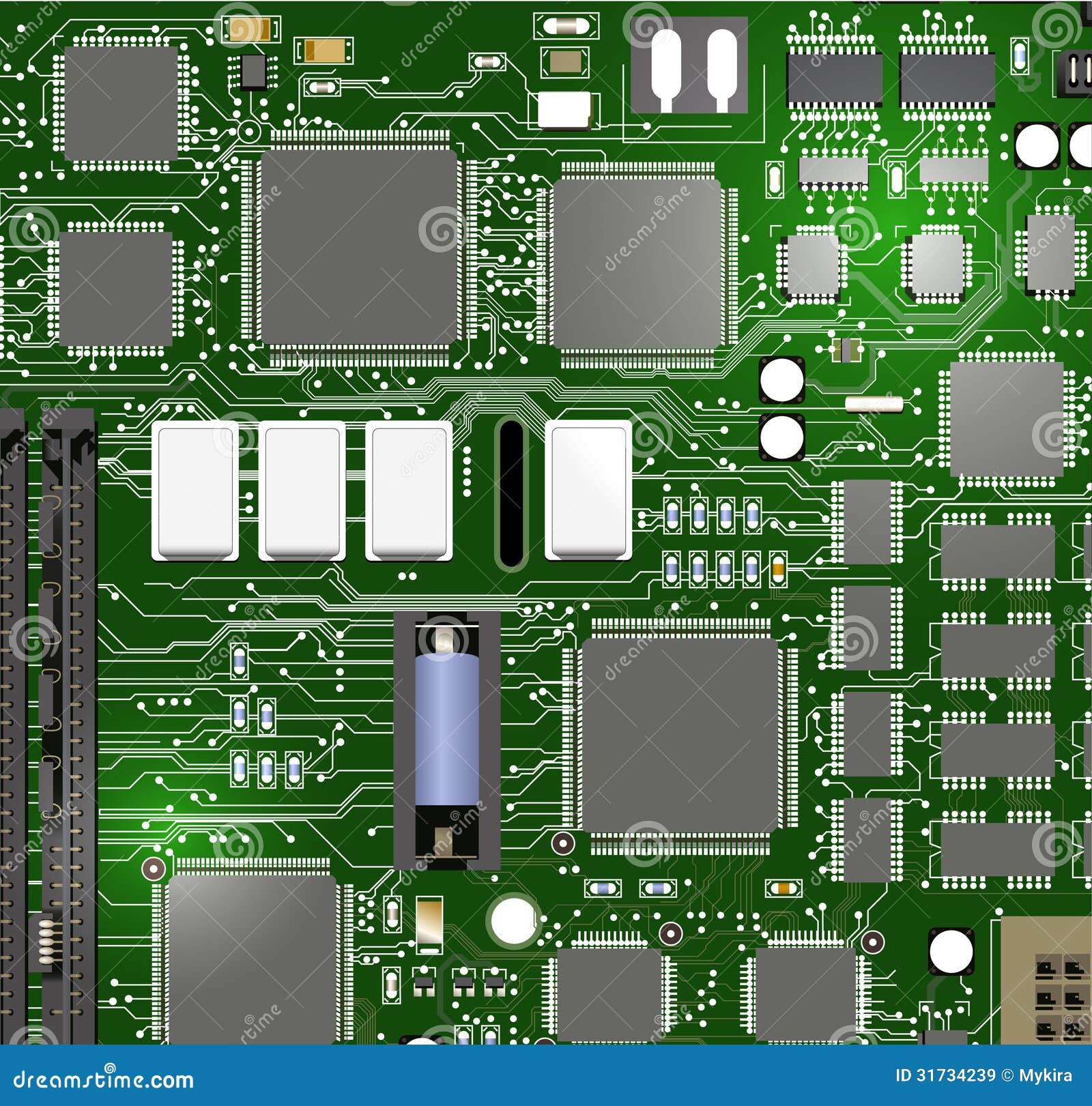 Vector chipset vector illustratie. Illustration of hardware - 31734239