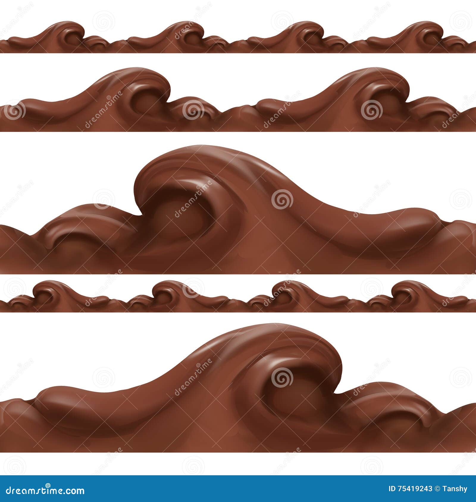 Vector Chocolate Syrup Drip Pattern Isolated Stock Vector ...