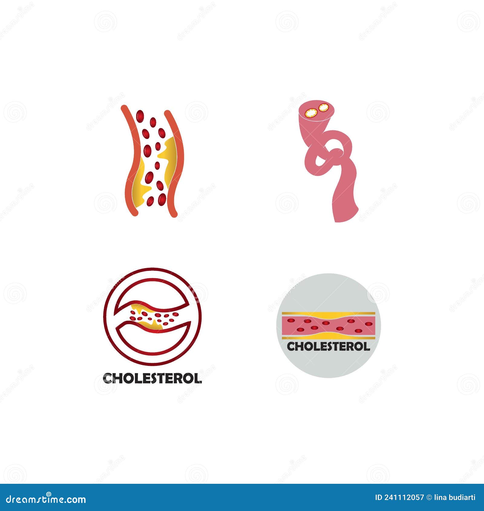 Cholesterol plaque icon stock vector. Illustration of body - 241112057