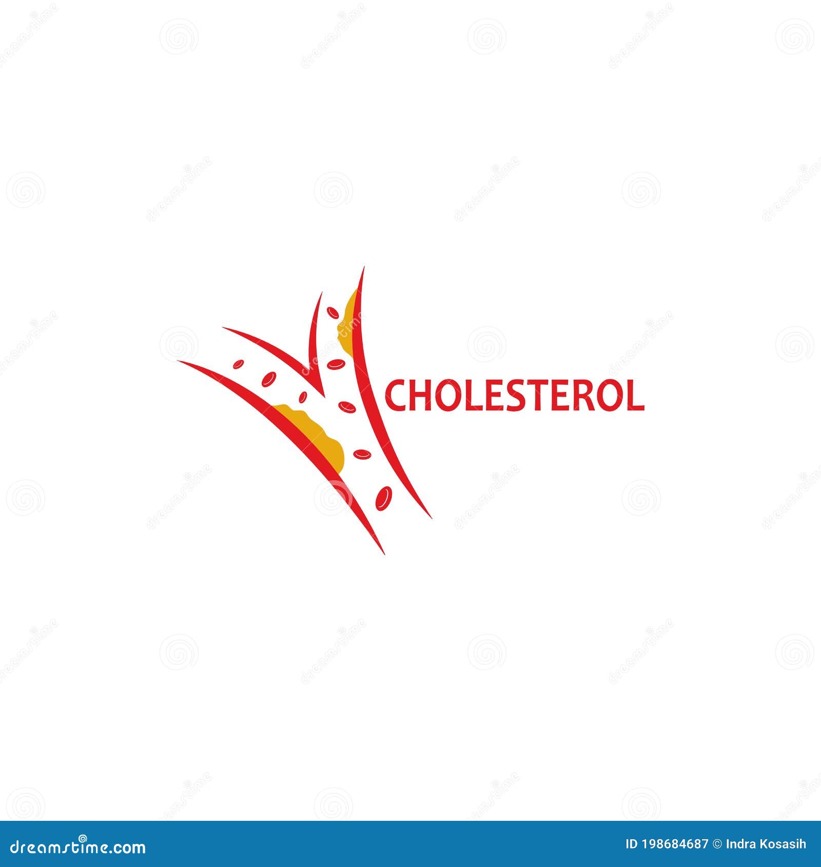 Vector Of Cholesterol Plaque With Heart Organ Logo Icon Illustratrion ...