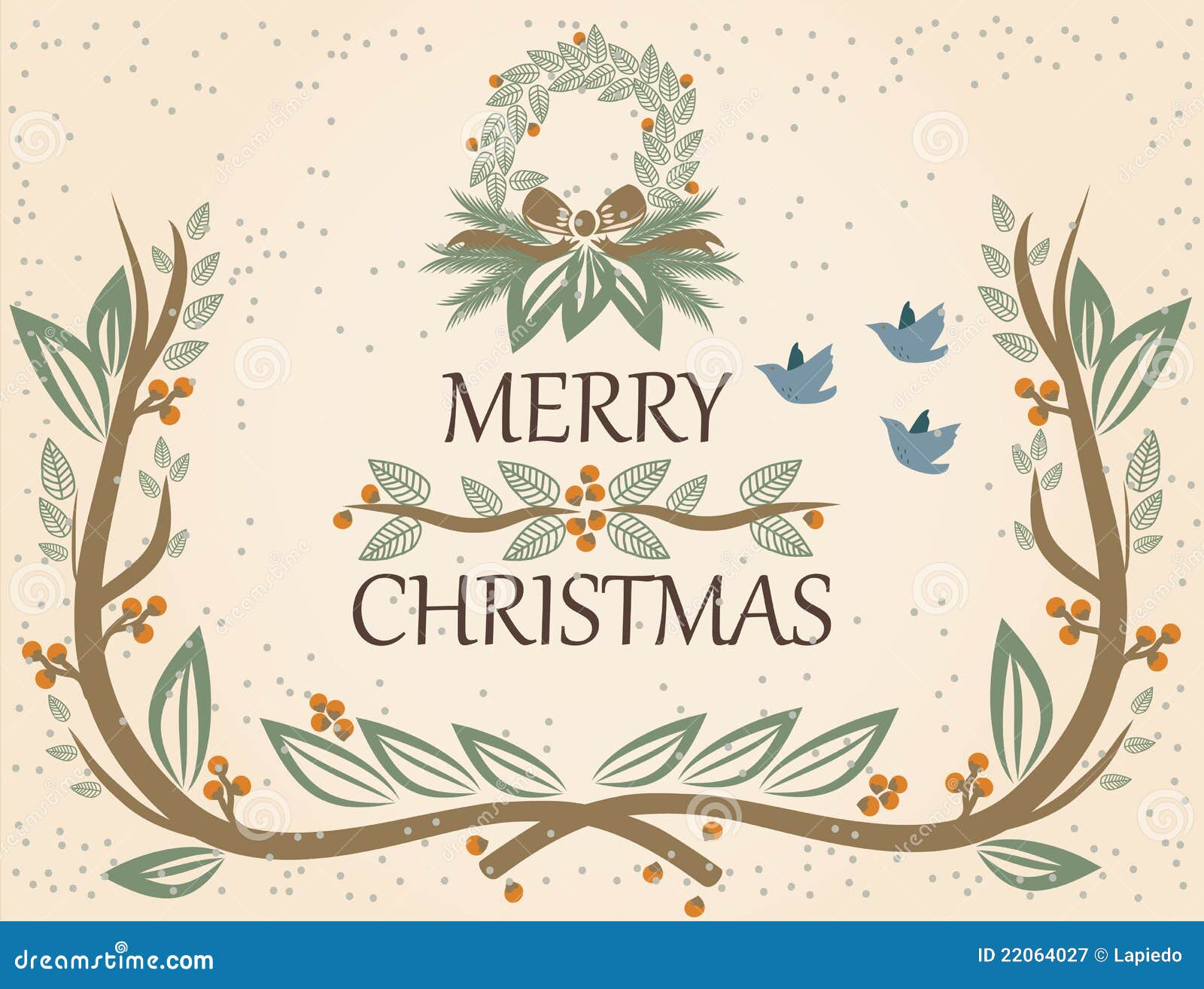 Vector Christmas card stock vector. Illustration of gift - 22064027