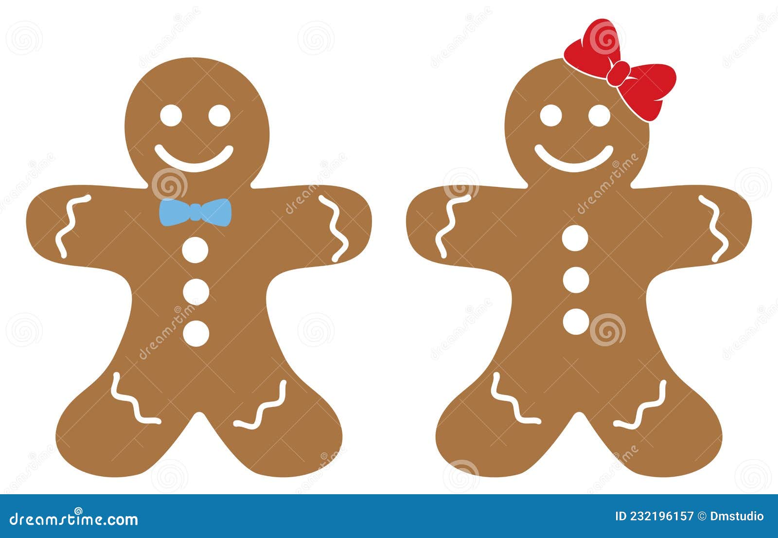 Vector Christmas Cartoon of Gingerbread Man Cookie Stock Vector ...