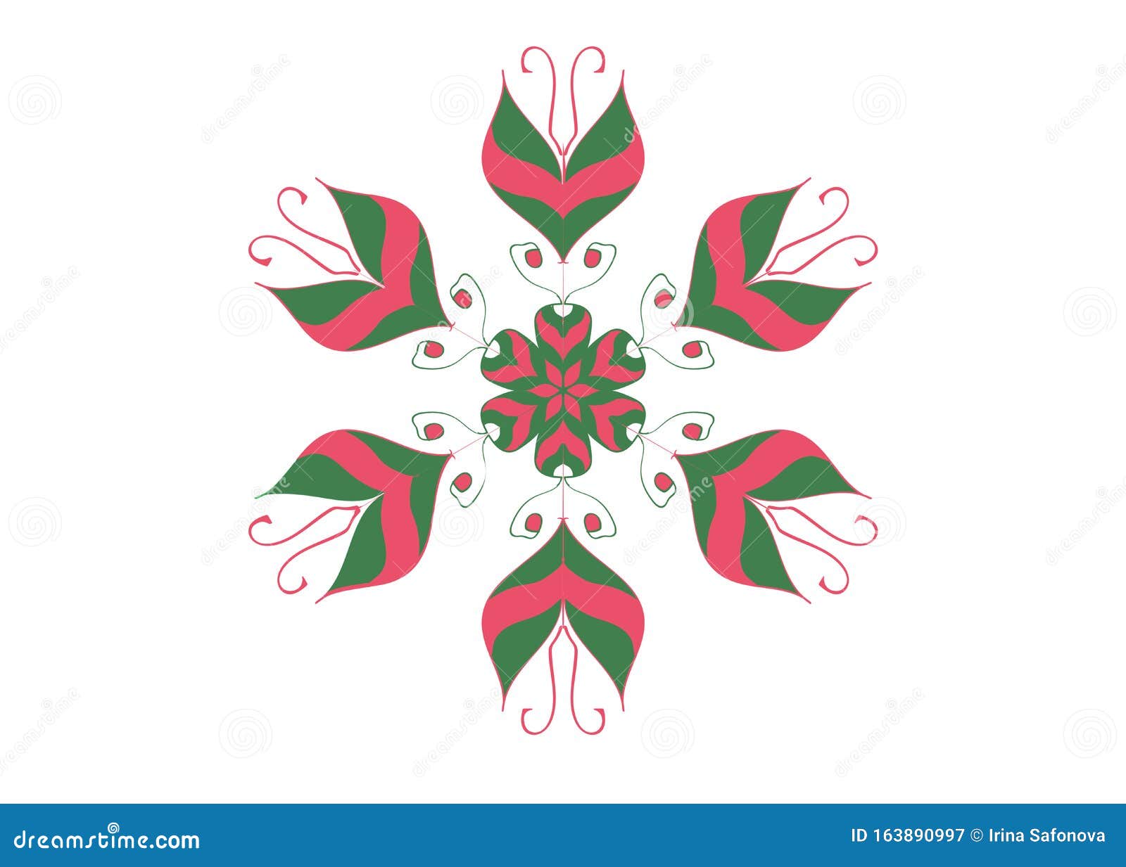 Vector Christmas Circular Pattern in New Year Colors Stock Illustration ...