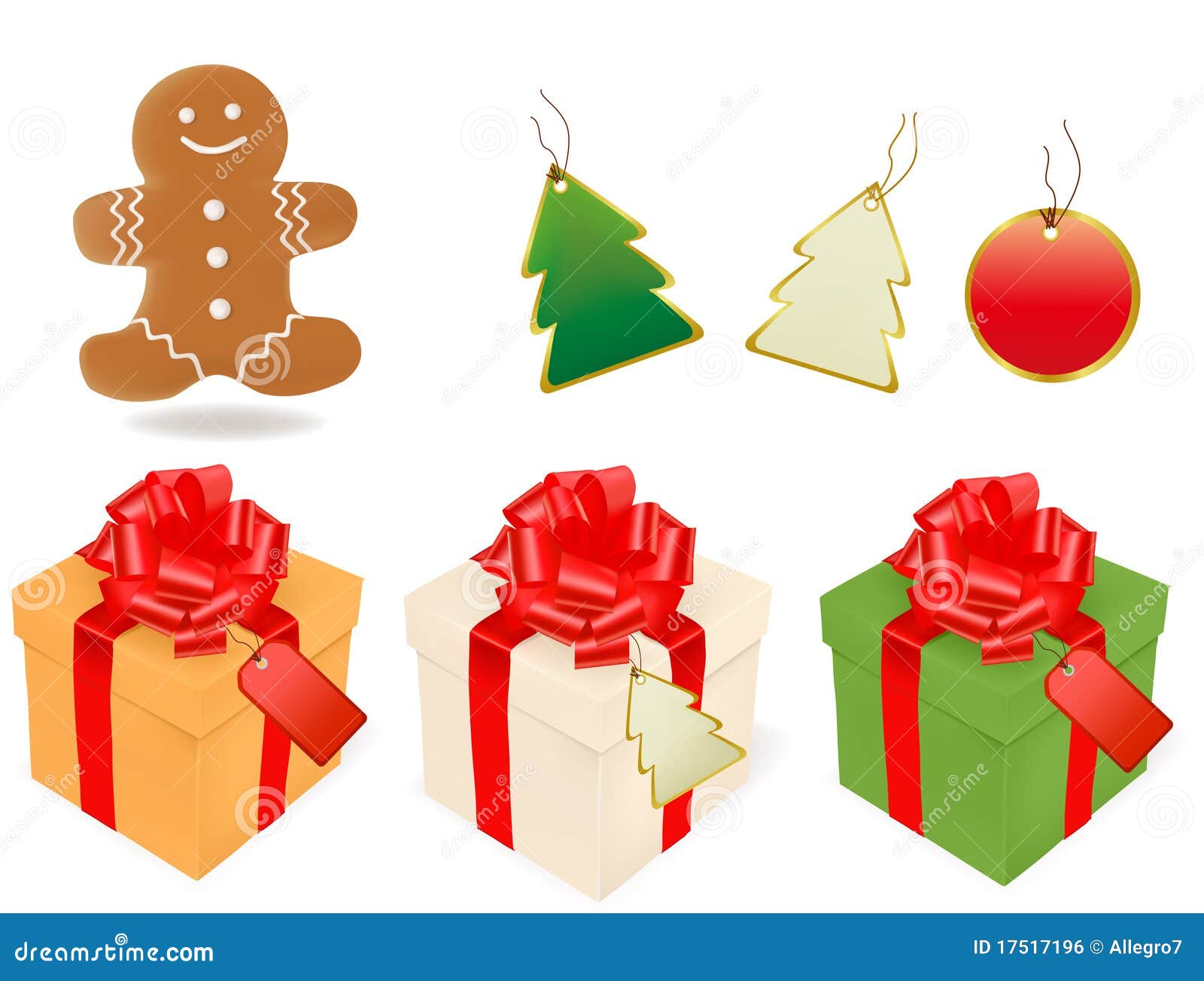 Vector of Christmas Gifts and Elements Stock Vector - Illustration of ...