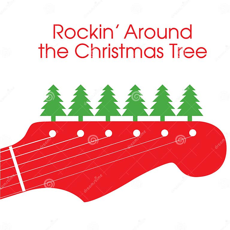 Vector Christmas Guitar stock vector. Illustration of holiday - 5058265