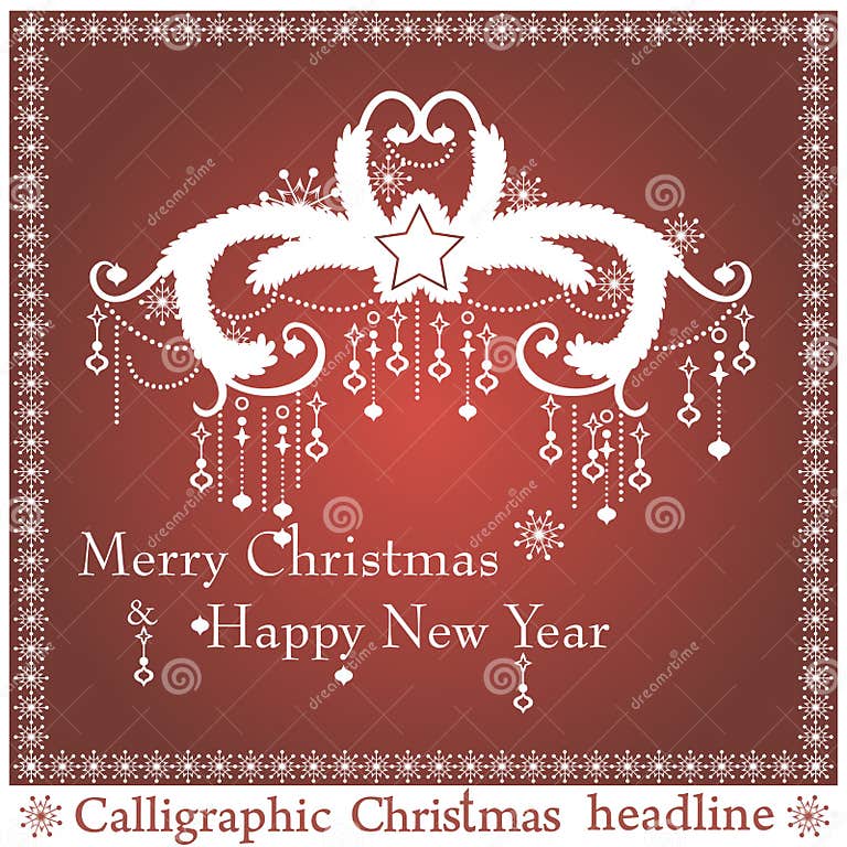 Vector Christmas headlines stock vector. Illustration of light - 46207746