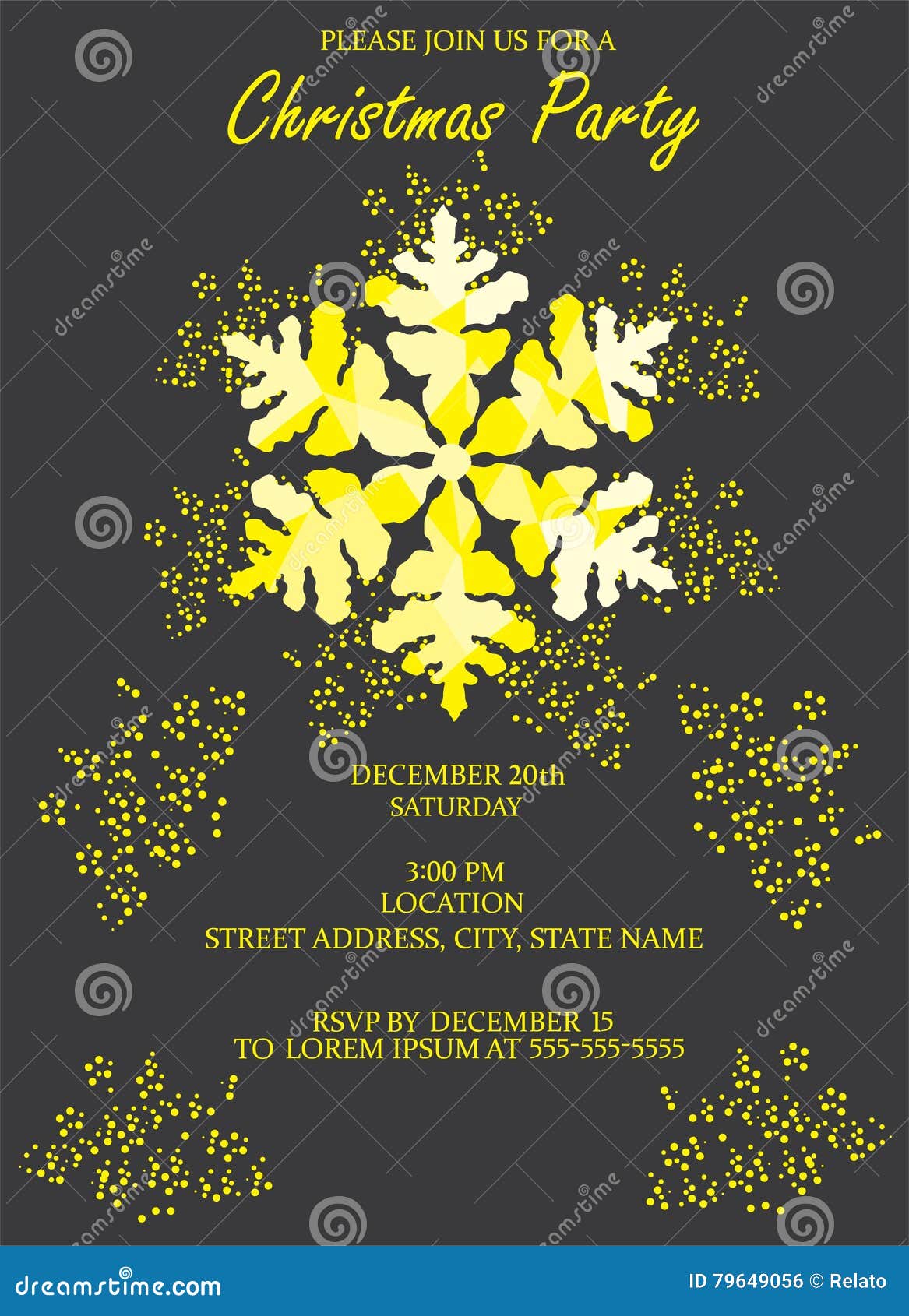Vector Christmas Invitation Stock Vector - Illustration of background ...