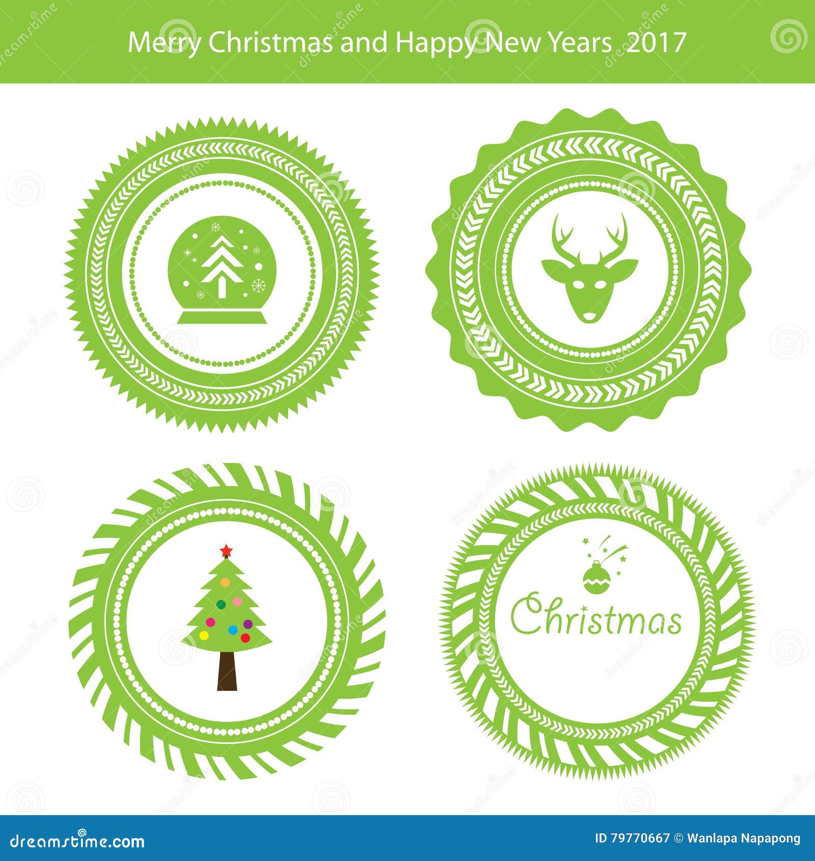 Vector christmas label set stock vector. Illustration of icon - 79770667
