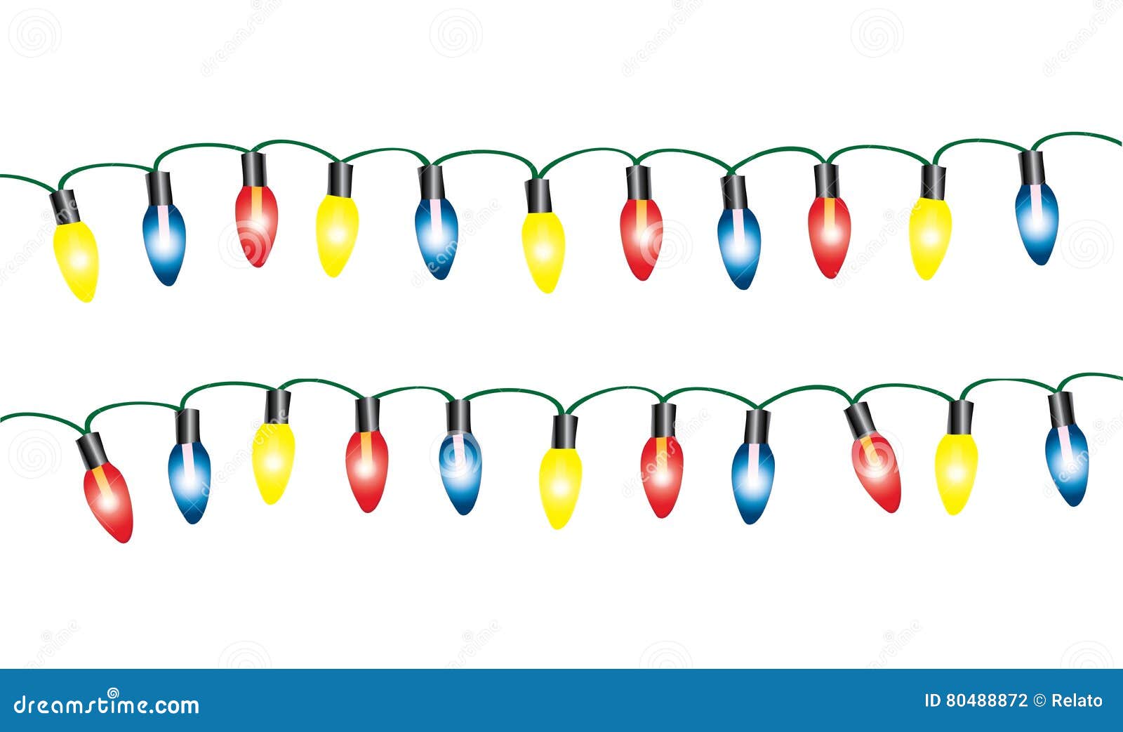 Christmas Light Strand Vector Stock Illustrations – 142 Christmas Light ...