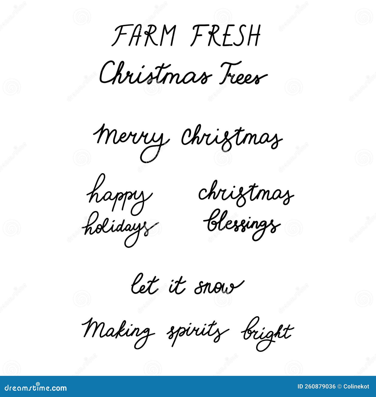 Vector Christmas phrases stock vector. Illustration of invitation ...