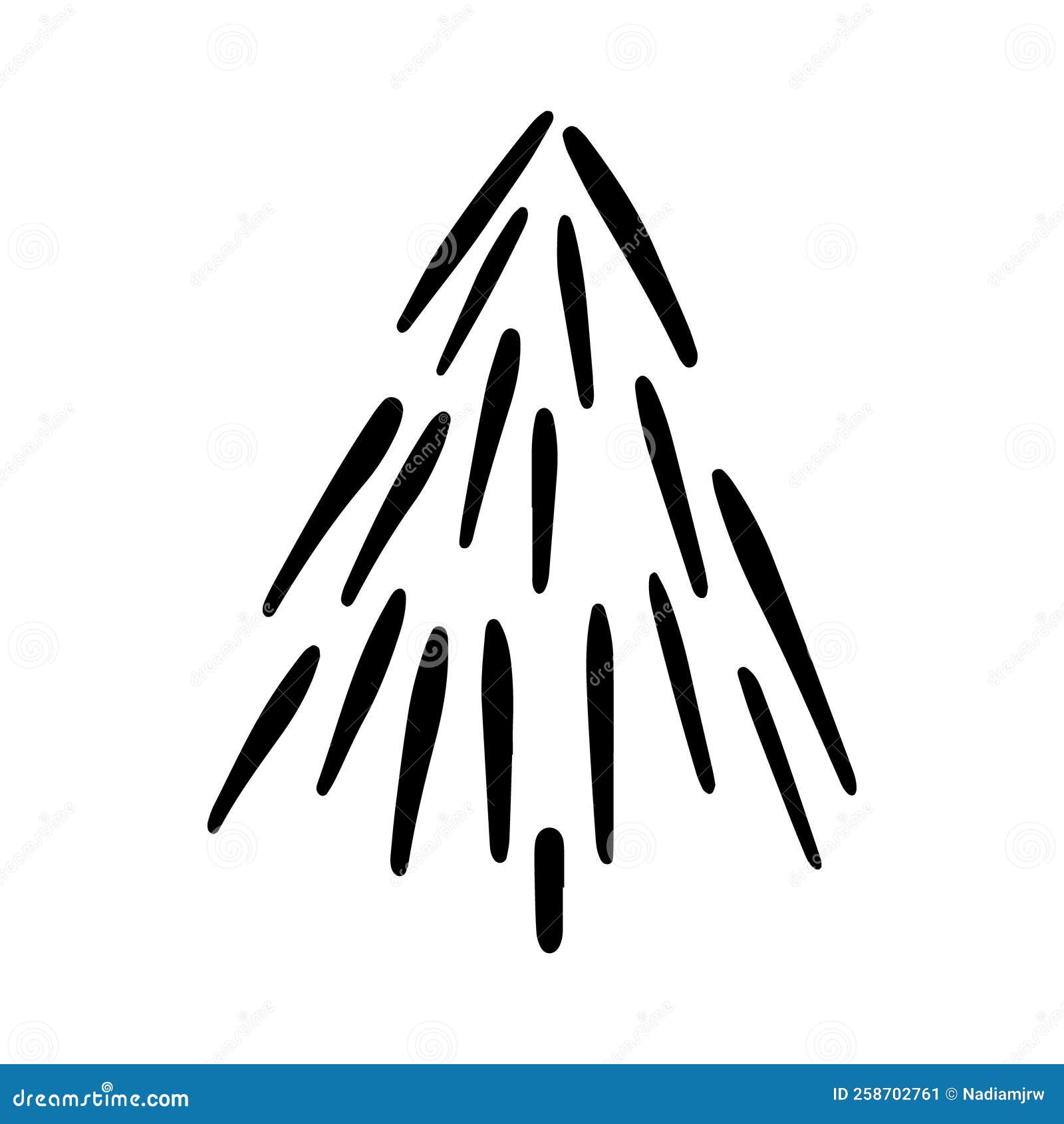 Vector Christmas Tree Outline Icon Stock Vector Illustration Of