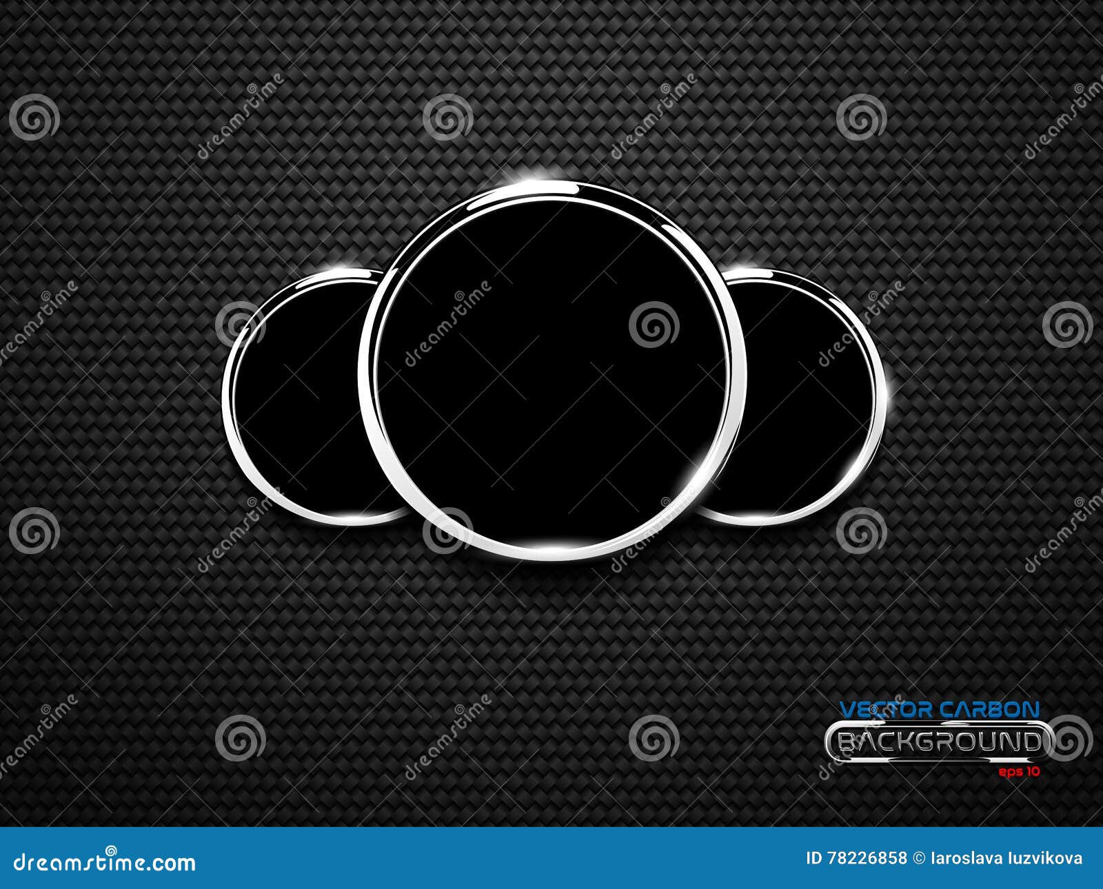 Vector Chrome Ring Speedometer on Carbon Surface Stock Vector ...