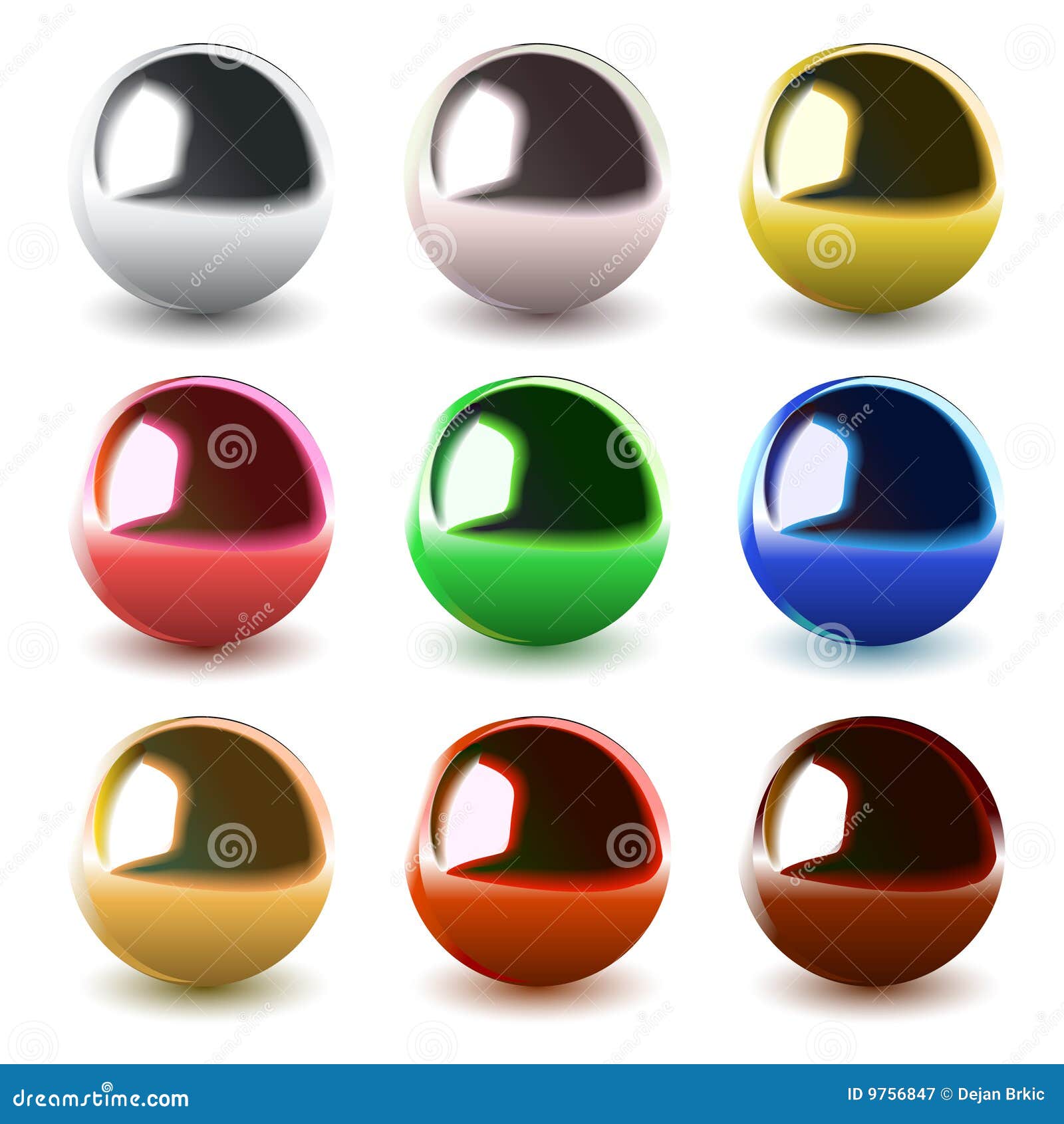 Vector chrome spheres stock vector. Illustration of gravity - 9756847