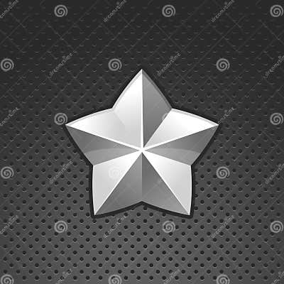 Vector chrome star stock vector. Illustration of star - 6161579