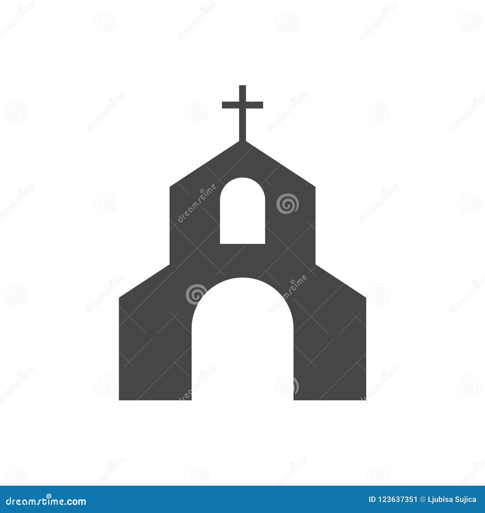 Vector church icon stock vector. Illustration of eucharist - 123637351