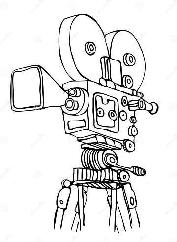 Vector cine camera stock vector. Illustration of movie - 25287275