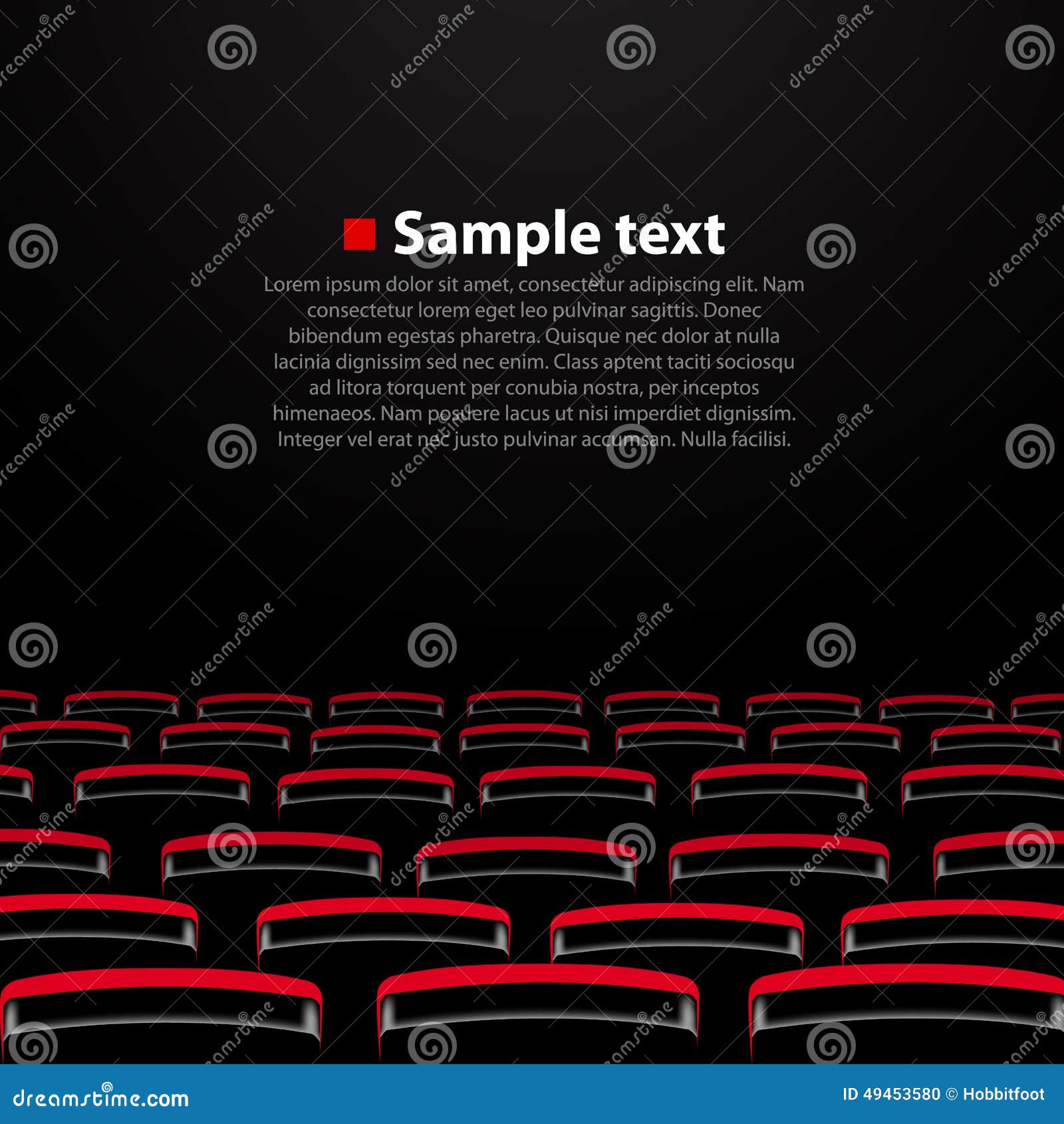 Vector Cinema Auditorium with Seats. Stock Vector - Illustration of ...