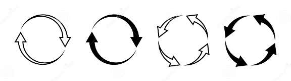 Vector Circle Arrow Icon Set. Circle Arrow Symbols Stock Illustration ...